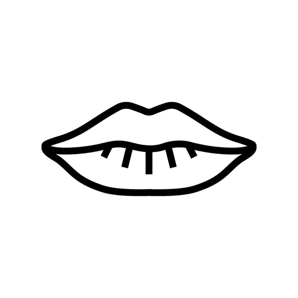 Close Sexy Mouth Female Line Icon Vector Illustration 28085744 Vector Art At Vecteezy