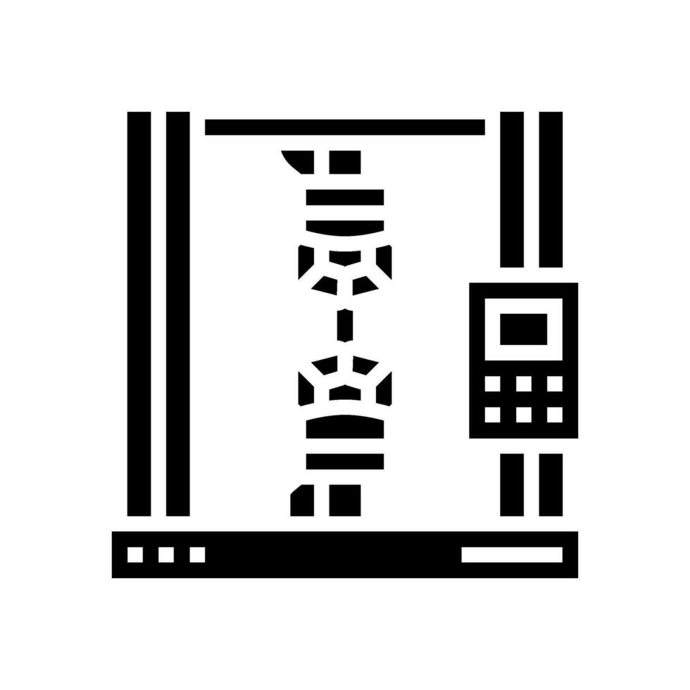 tensile testing materials engineering glyph icon vector illustration ... tensile testing materials engineering glyph icon vector illustration ...