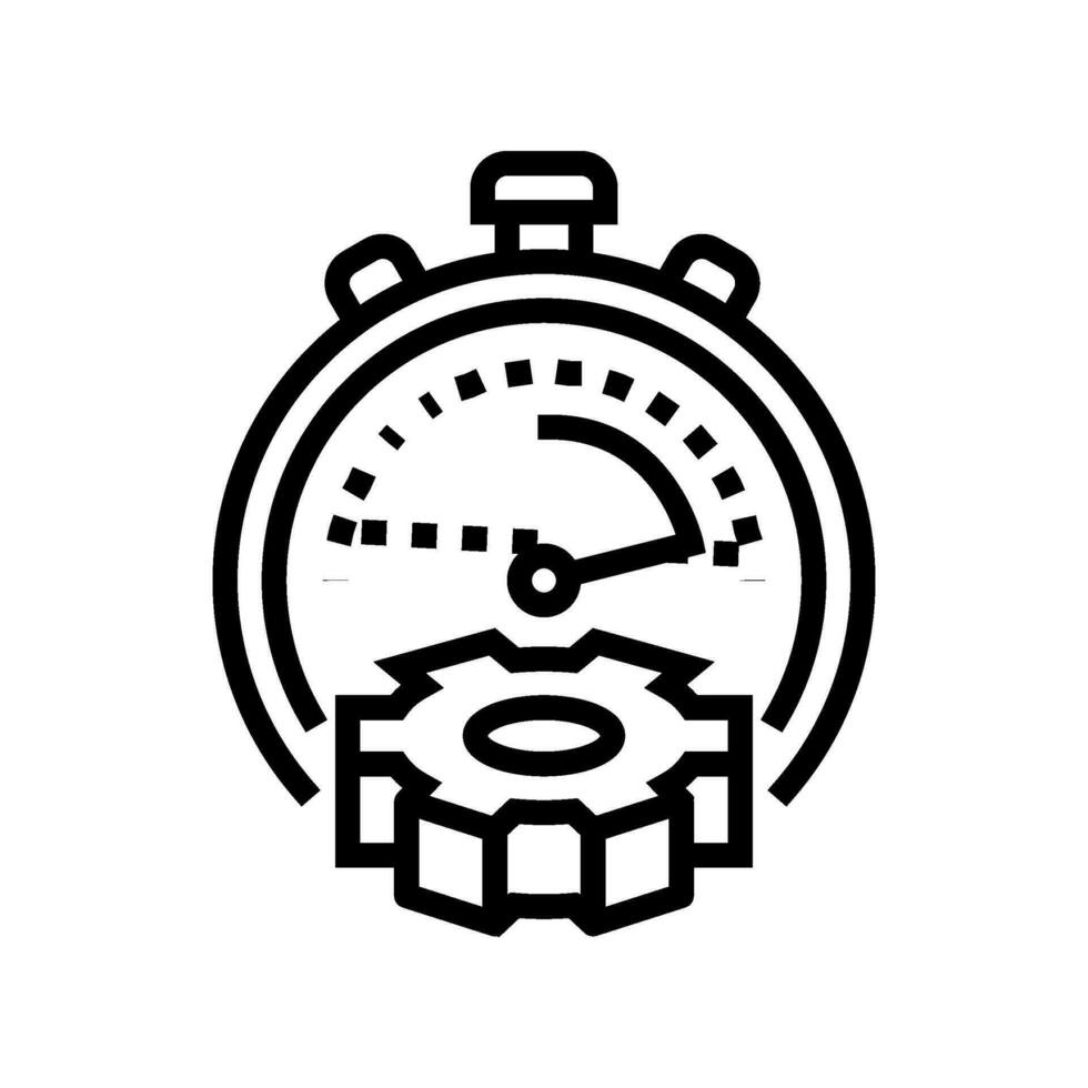 workflow optimization manufacturing engineer line icon vector ...