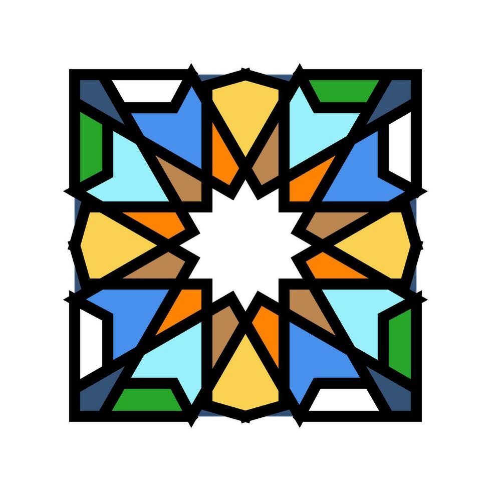 Islamic Geometric Pattern Color Icon Vector Illustration 28086625 Vector Art At Vecteezy