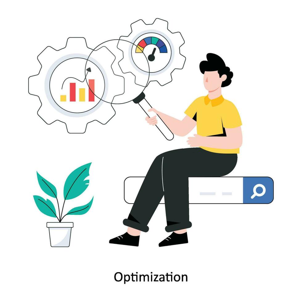 Optimization Flat Style Design Vector Illustration Stock Illustration