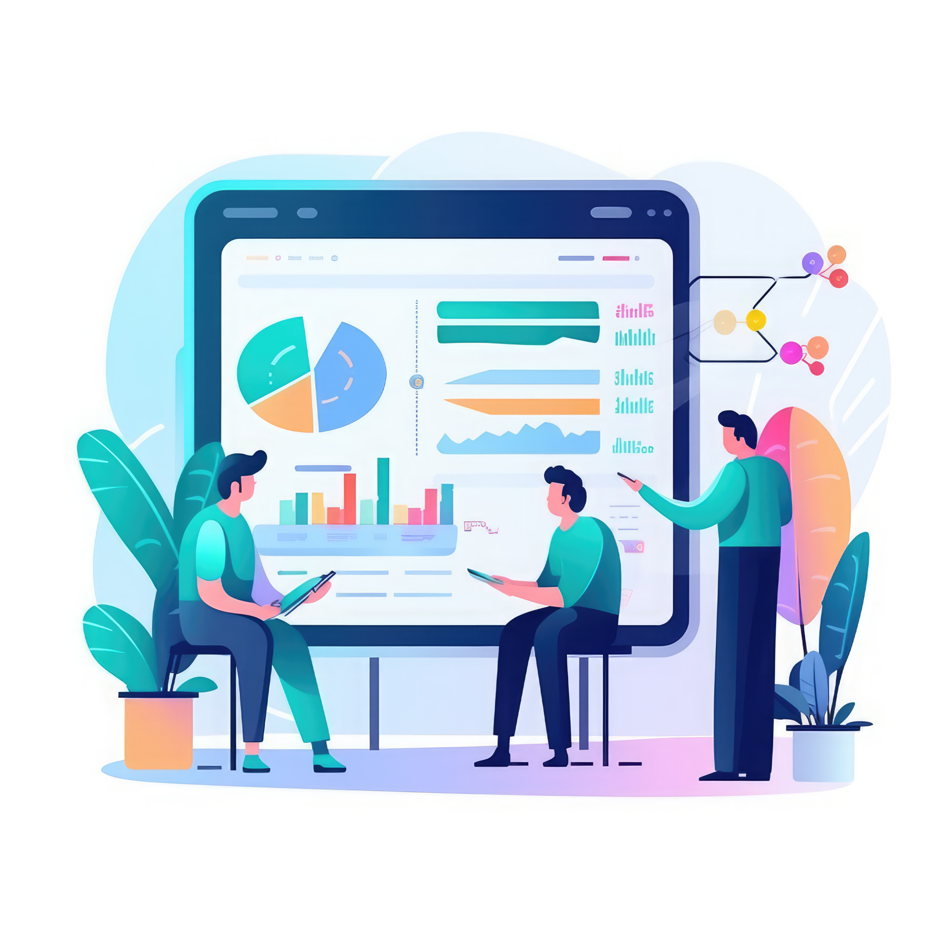 conversation programming data analysis whiteboard chart computer smart ...