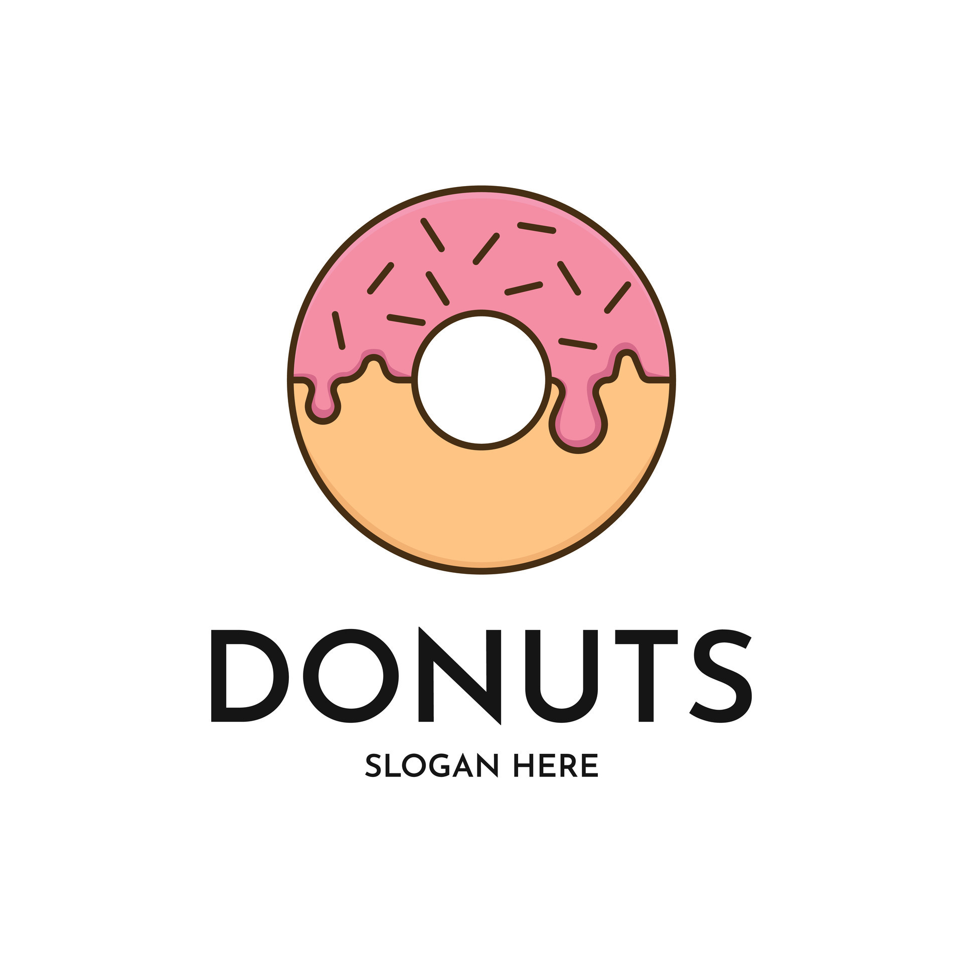 Donut logo design creative idea 28088752 Vector Art at Vecteezy