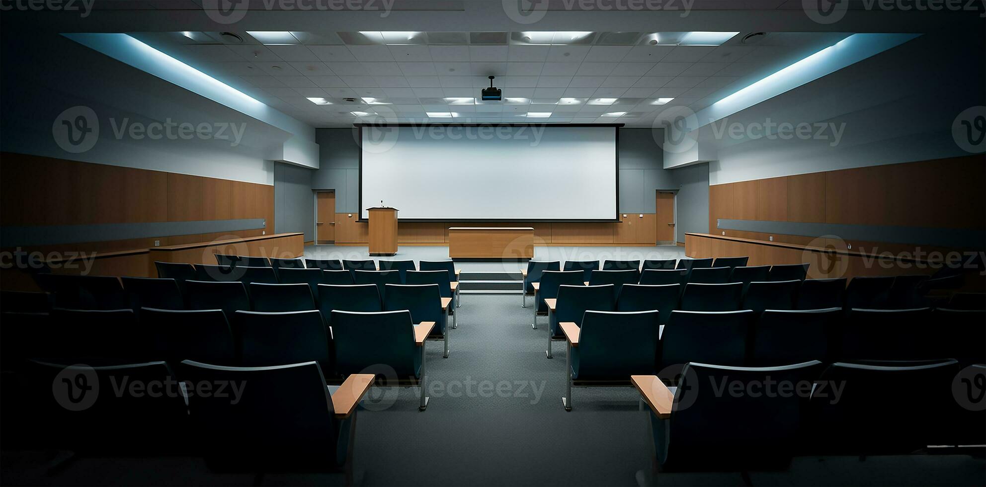 Spacious lecture hall. AI Generated 28095684 Stock Photo at Vecteezy