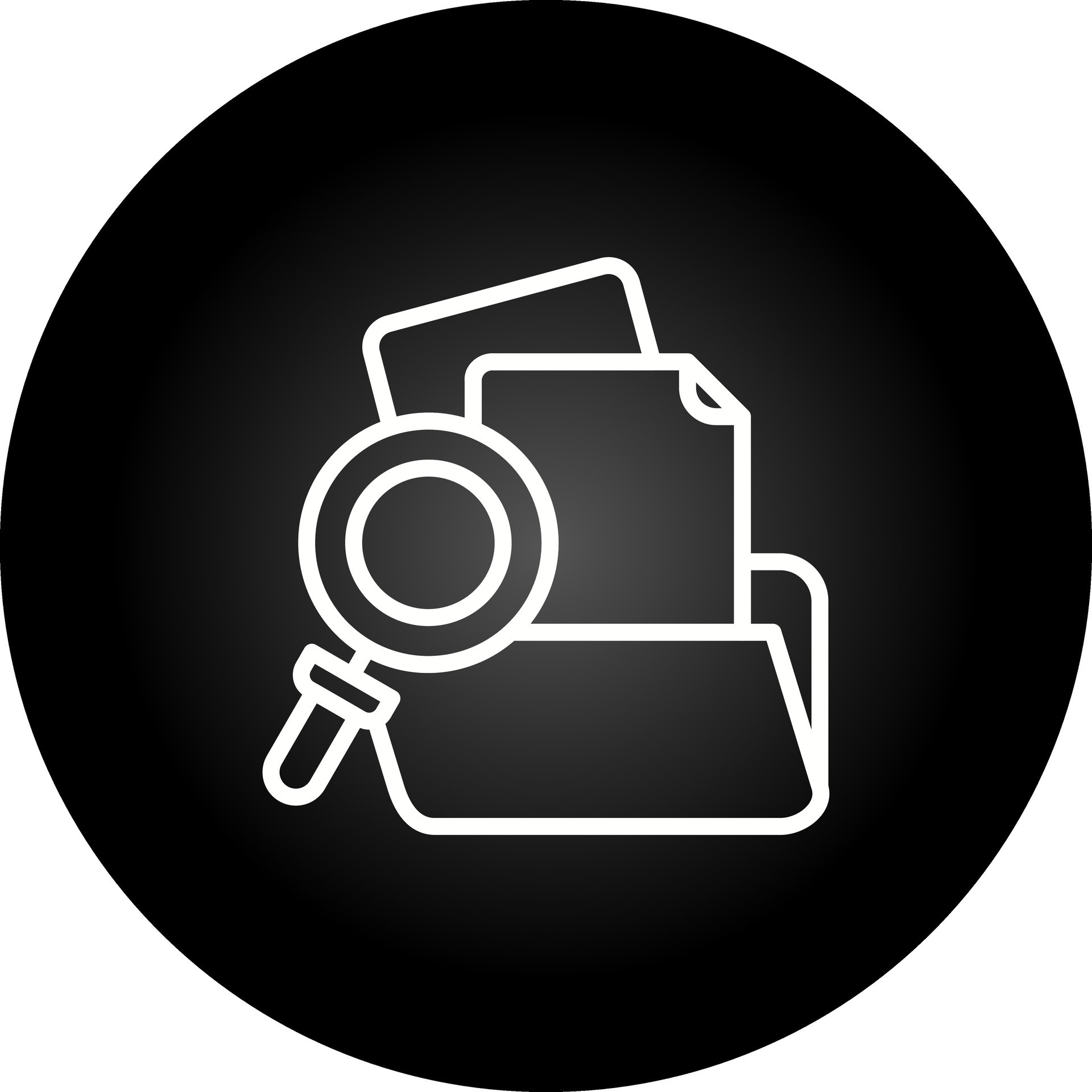 Folder With Magnifying Glass Vector Icon 28106082 Vector Art At Vecteezy