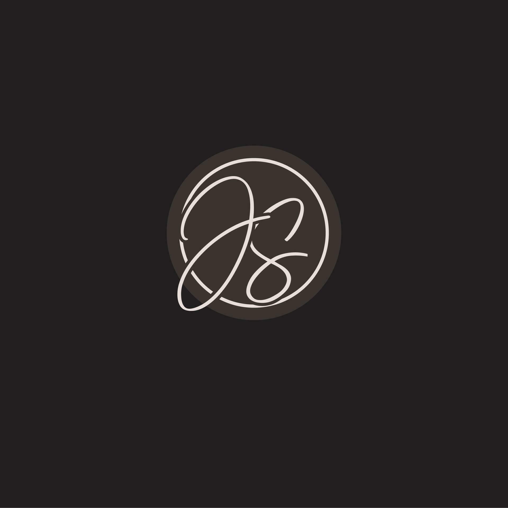 Initials JS logo monogram with simple circle line style 28106433 Vector ...