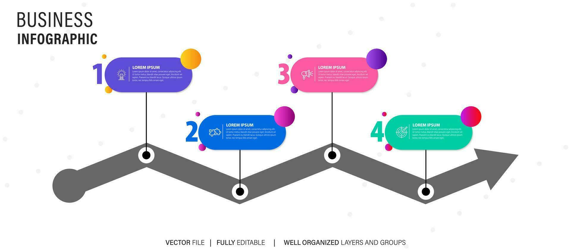 Line step infographic. 4 options workflow diagram, circle timeline number infograph, process ...