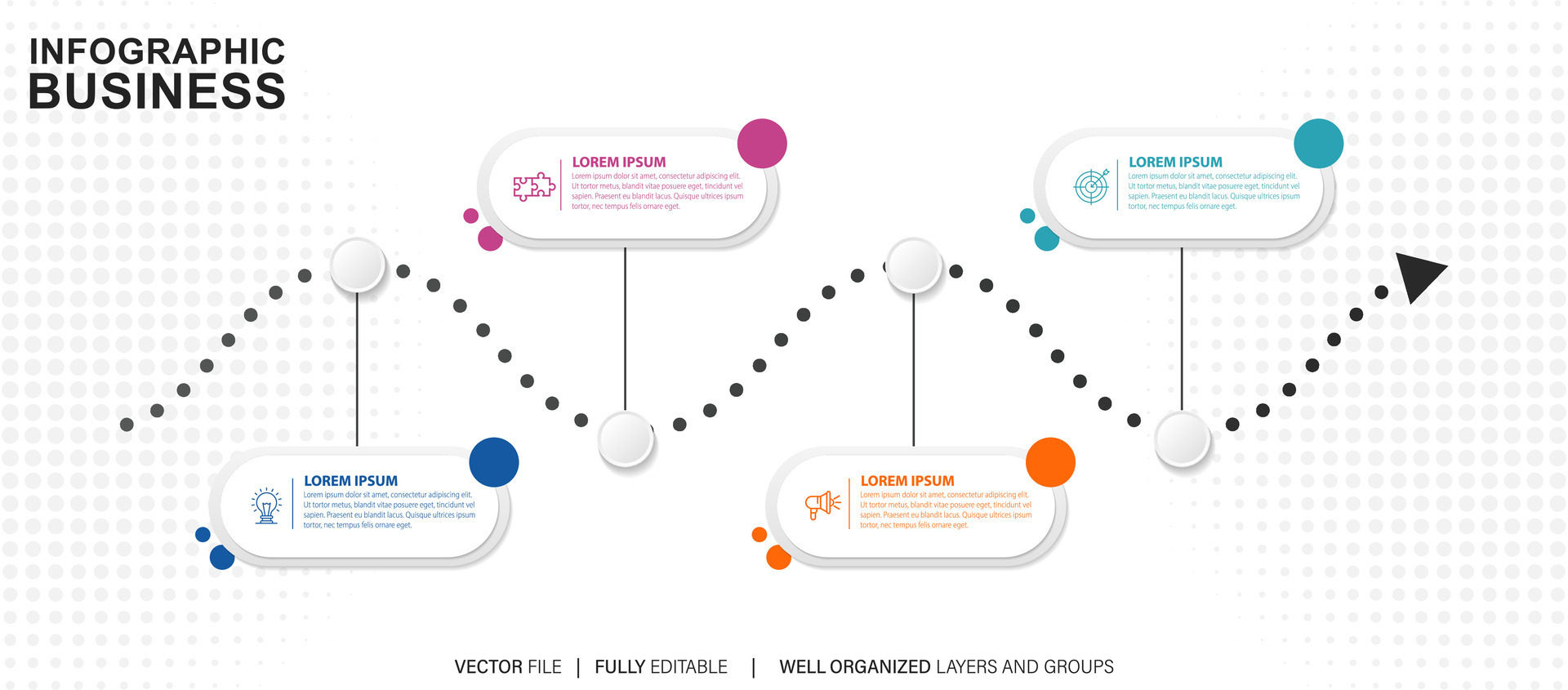 Set Of Infographic Elements Data Visualization Vector Design Template