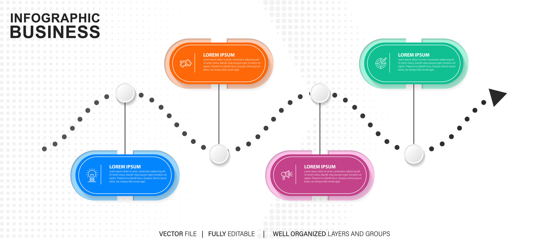 Set of infographic elements data visualization vector design template ...