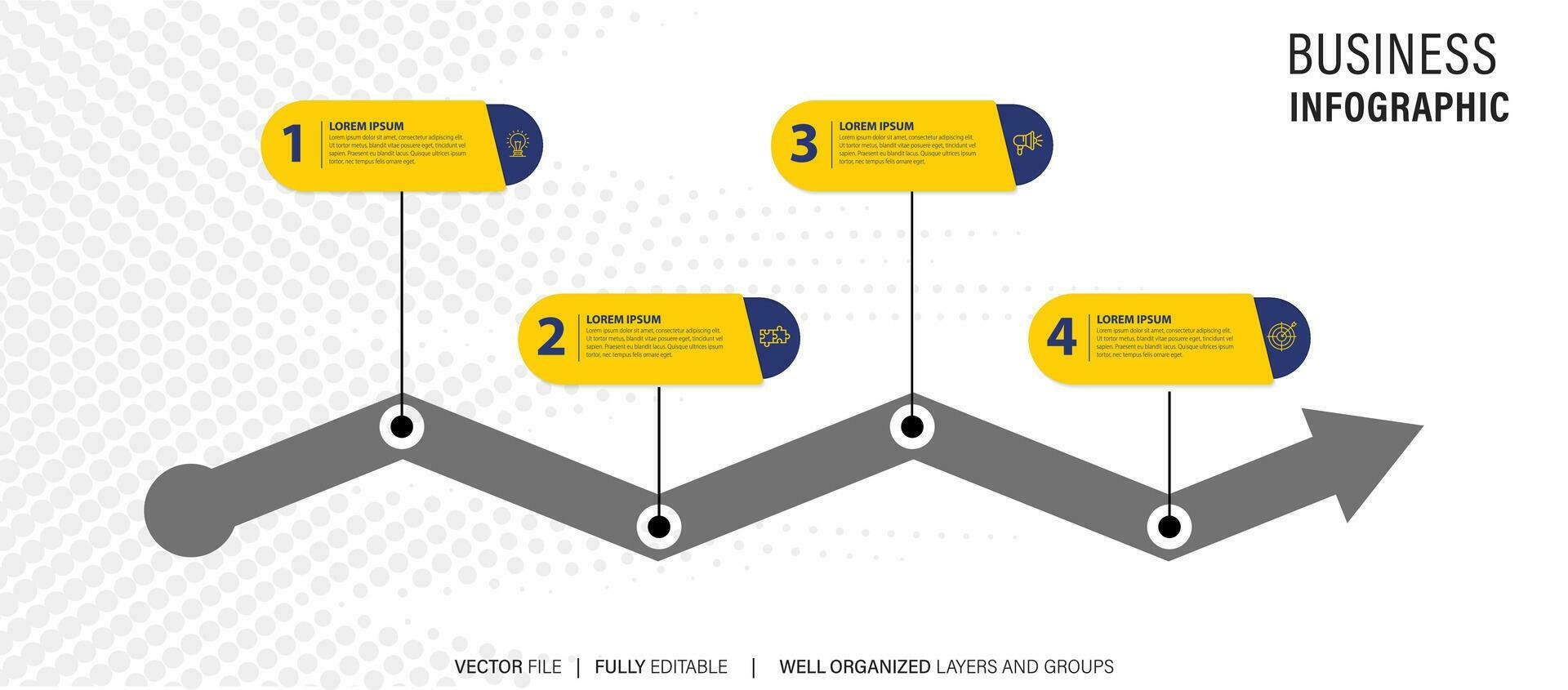 circular layout diagram with 4 list of steps, circular layout diagram ...