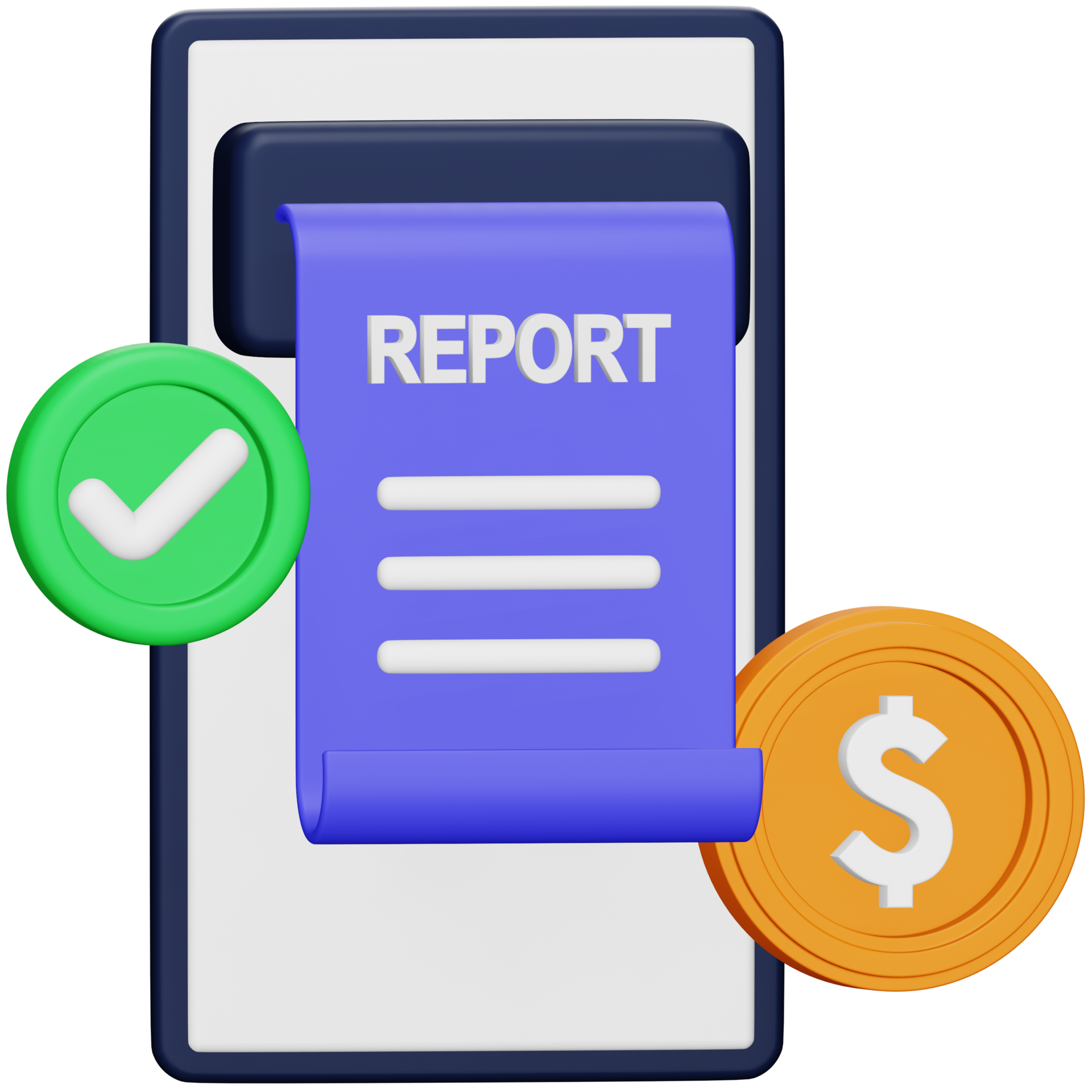 Online Report 3d Rendering Isometric Icon 28114977 Png
