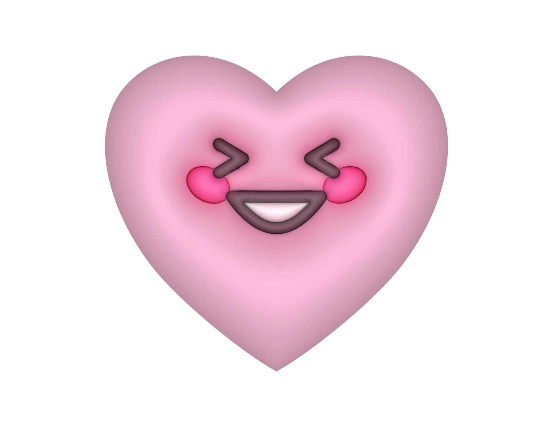 3d riendo rosado linda corazón emoji 28115424 PNG