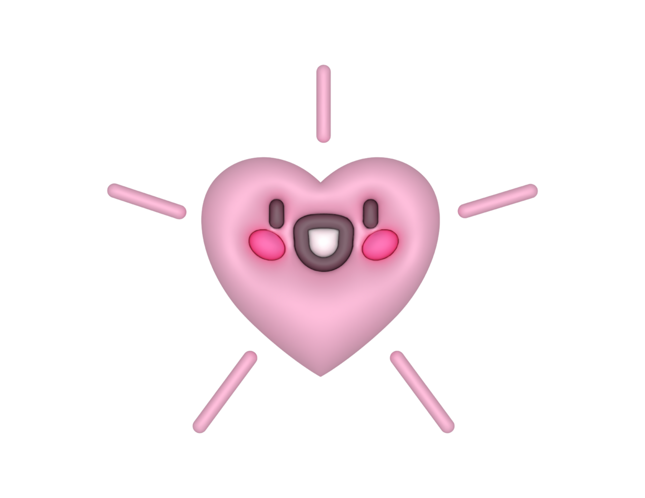 3d Happy Shining Pink Cute Heart Emoji 28115432 PNG 3d Happy Shining Pink Cute Heart Emoji 28115432 PNG