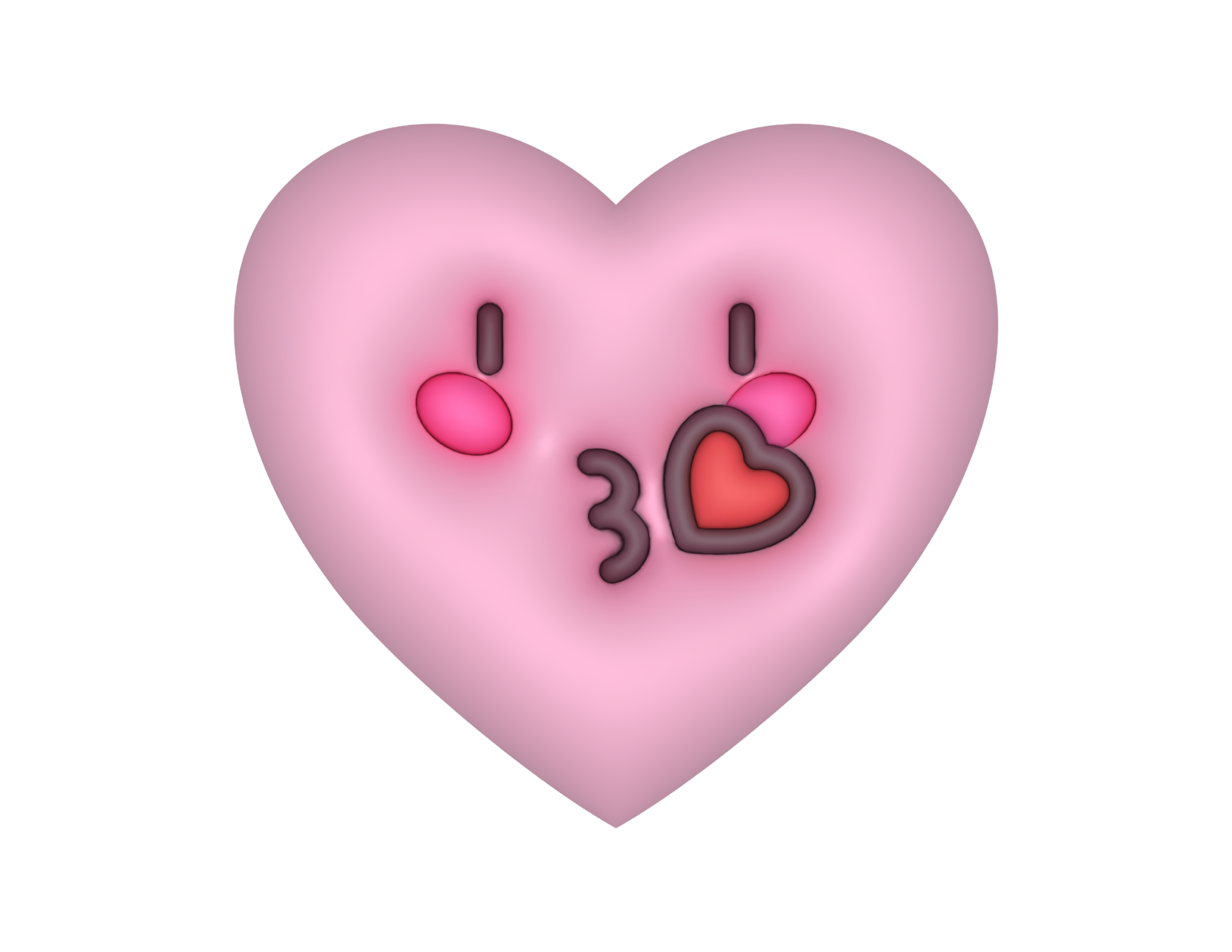 3d Kissing Pink Cute Heart Emoji 28115439 PNG 3d Kissing Pink Cute Heart Emoji 28115439 PNG
