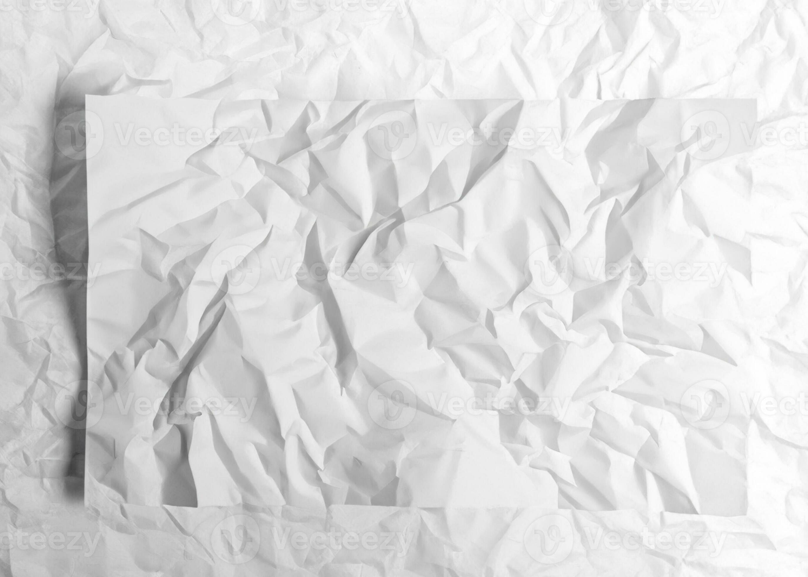 photo white crumpled paper texture background design space white tone ...