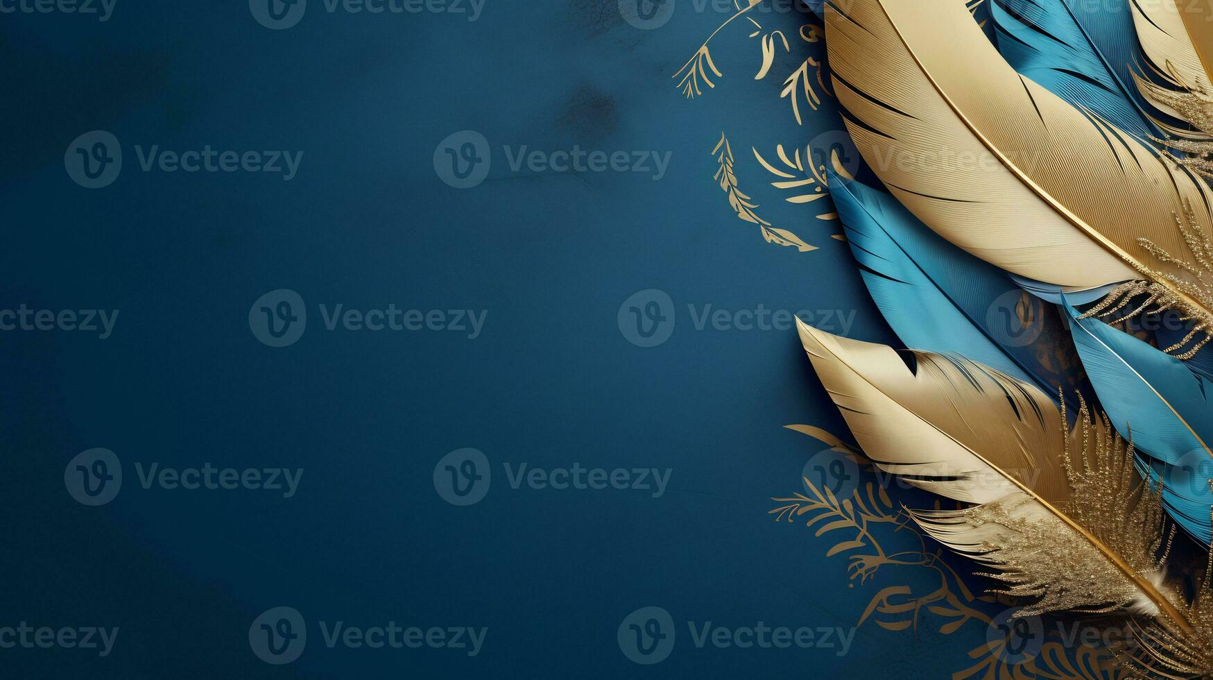 Golden and blue indigenous feather copy space background 28118161 Stock ... Golden and blue indigenous feather copy space background 28118161 Stock ...