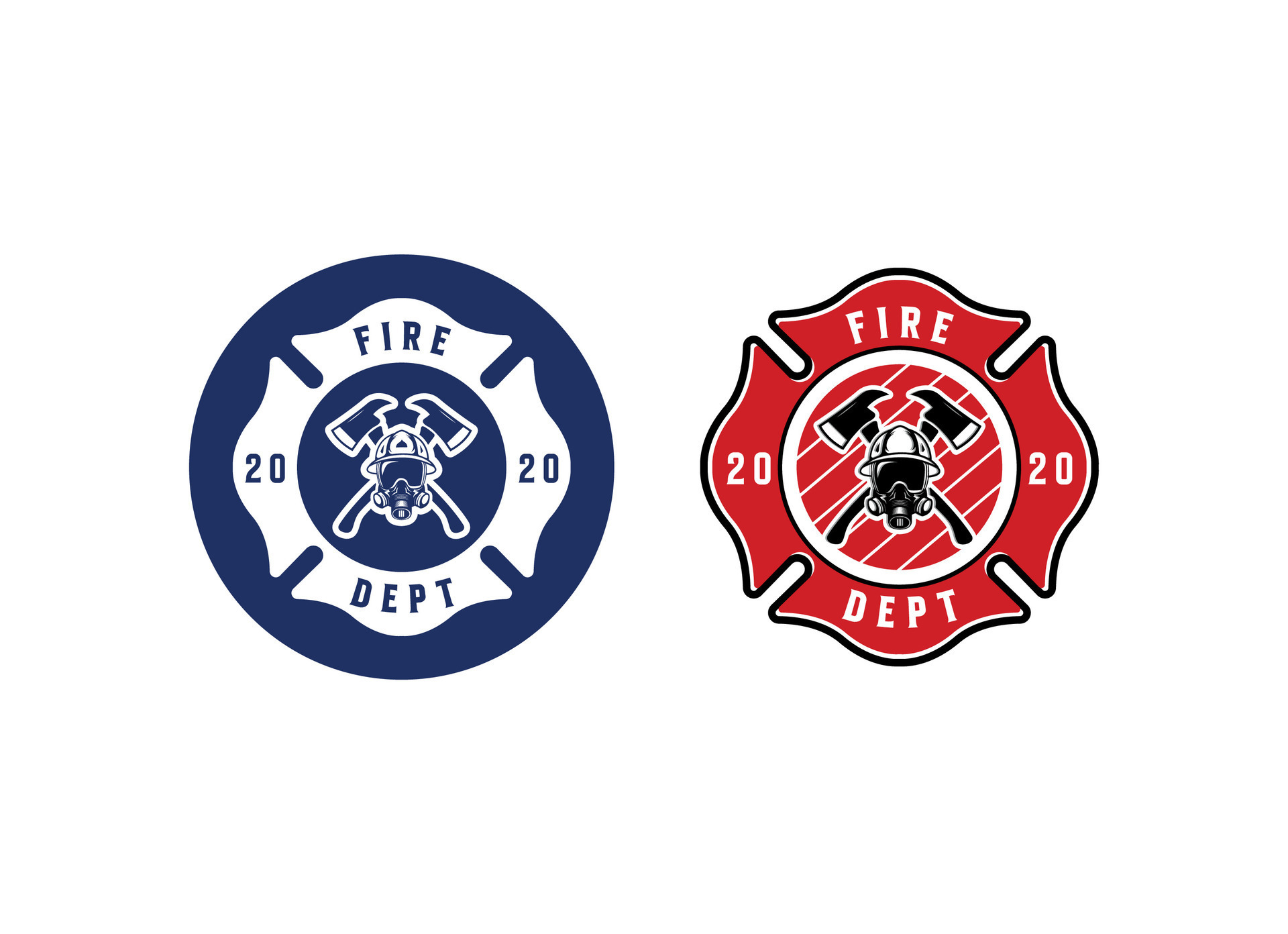Firefighter emblem logo design. in a classic concept 28121294 Vector ...
