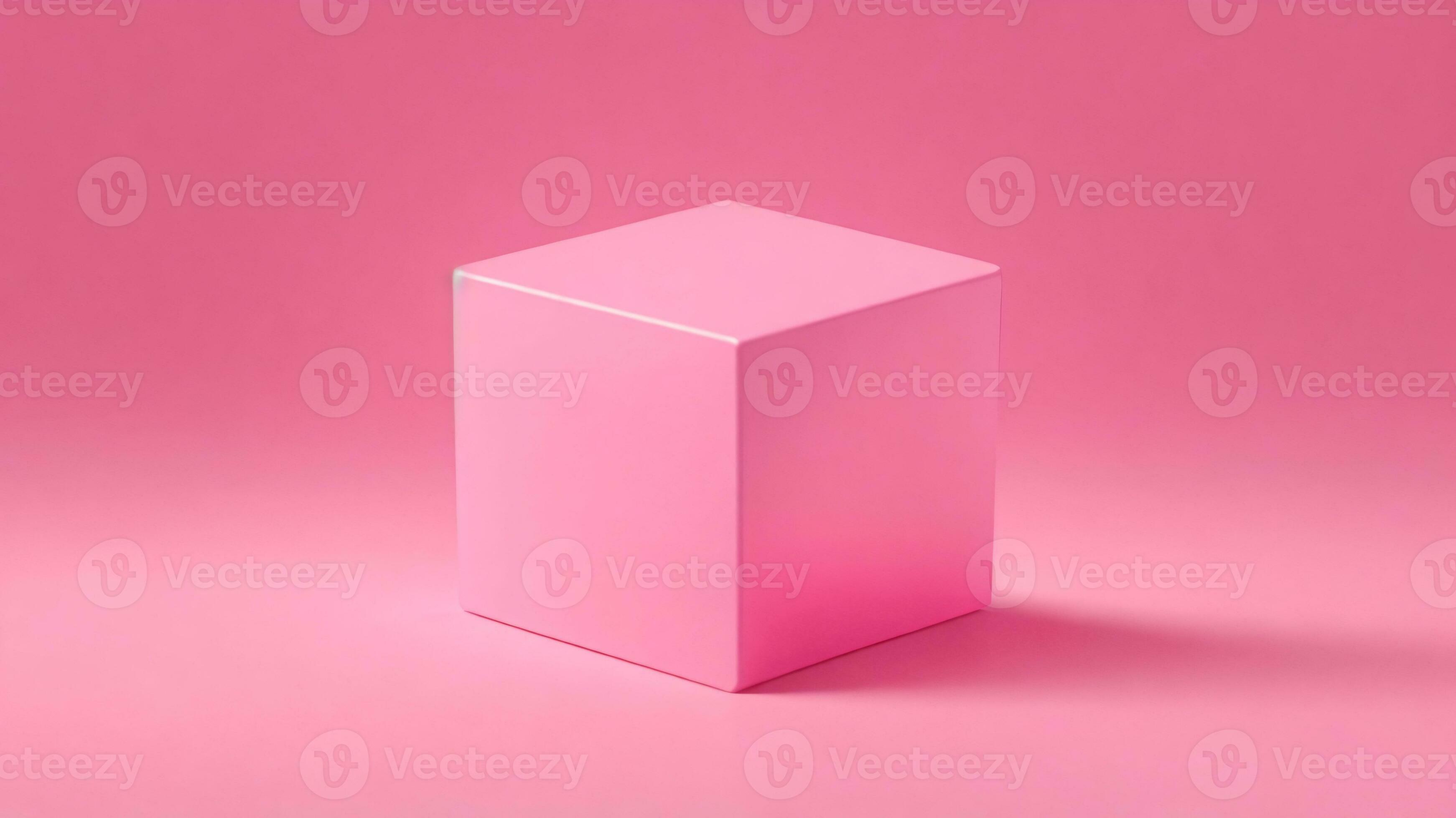 Pink cube on pink background. Minimal concept. 3d render ai generated 28123791 Stock Photo at ...