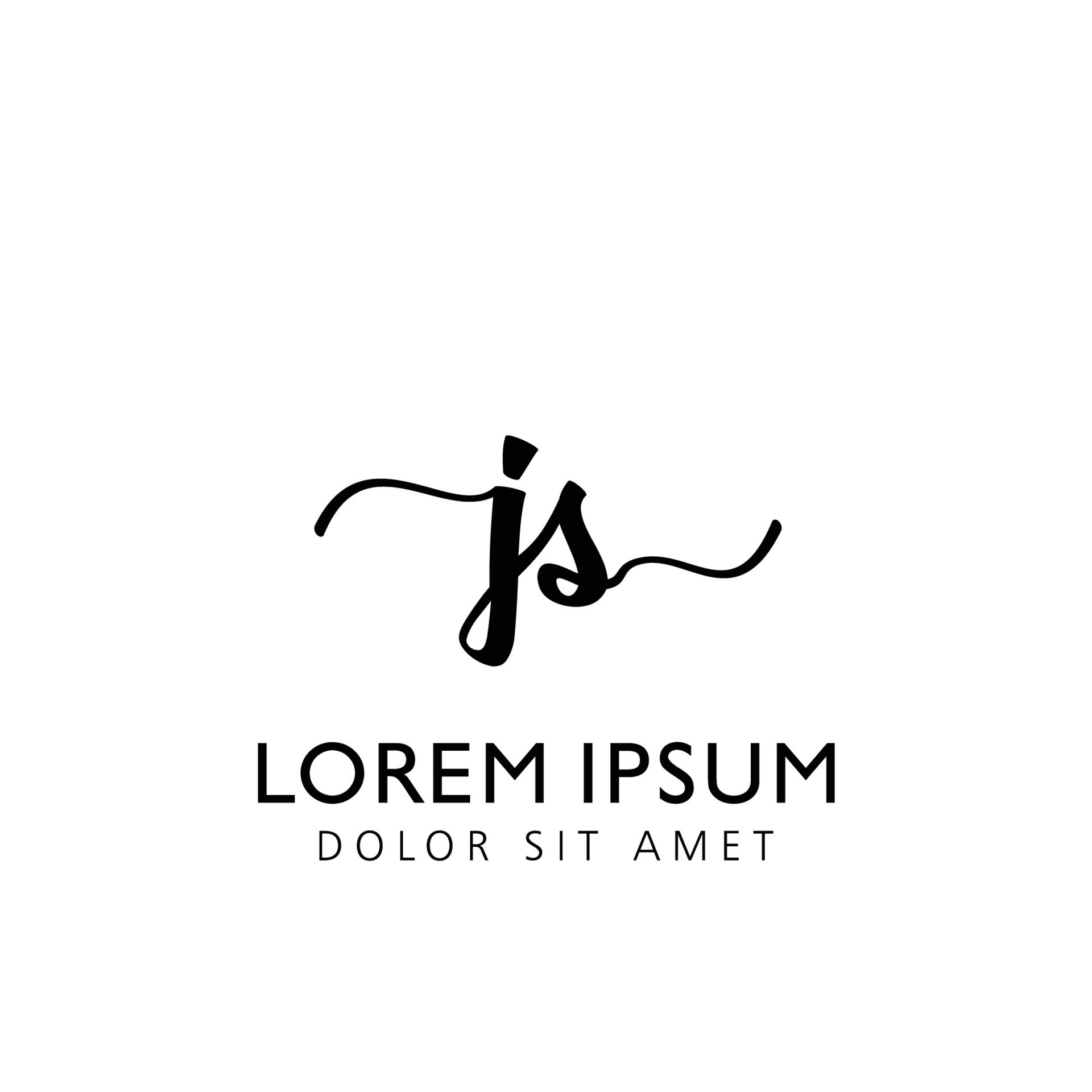 JS Initial Handwriting Template Design 28124971 Vector Art at Vecteezy