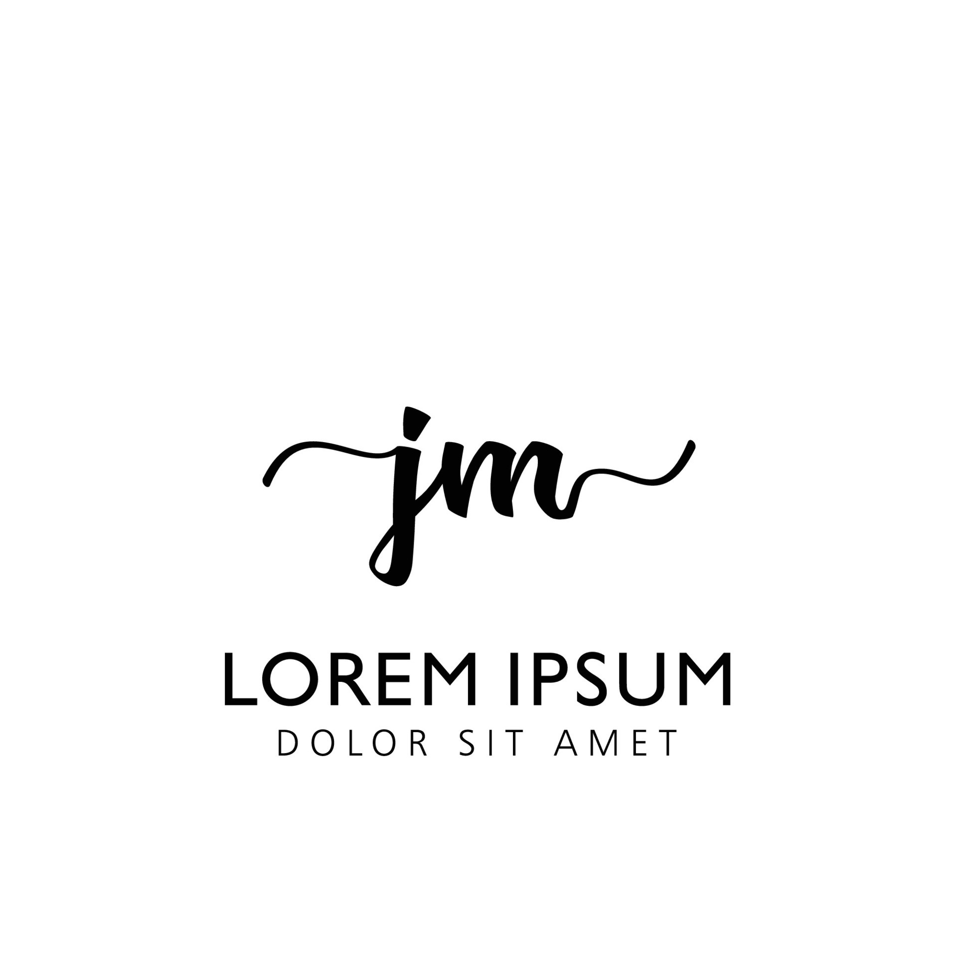 Jm Initial Handwriting Template Design 28124982 Vector Art At Vecteezy