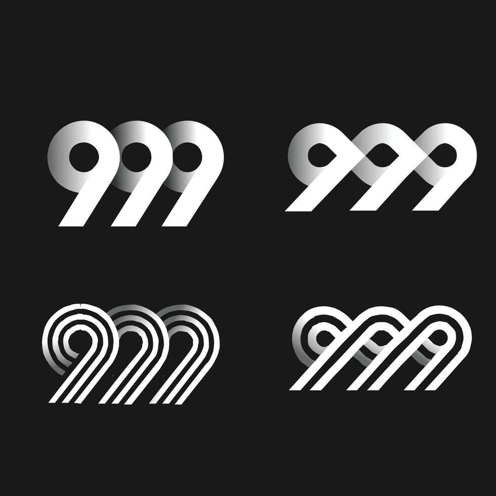 999 logo letra 28125807 Vector en Vecteezy