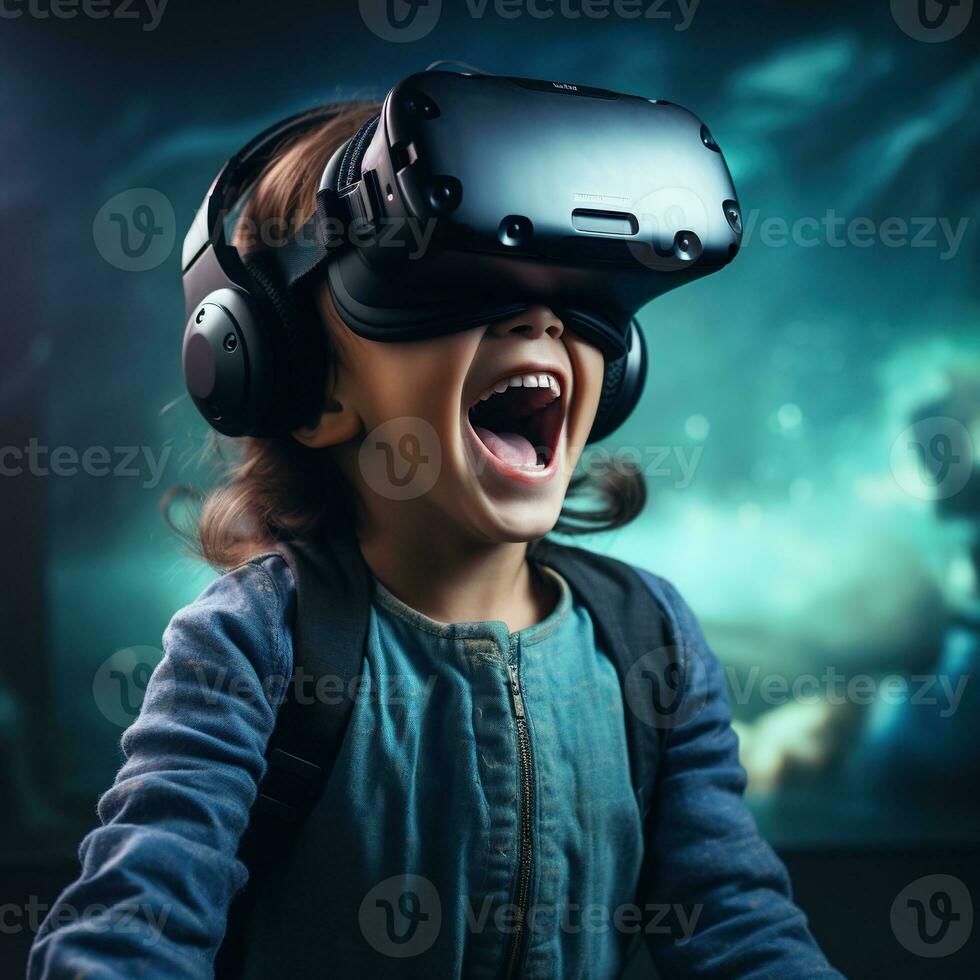 Illustration Of A Person Wearing A Virtual Reality Vr Headset Ai Generated 28127938 Stock