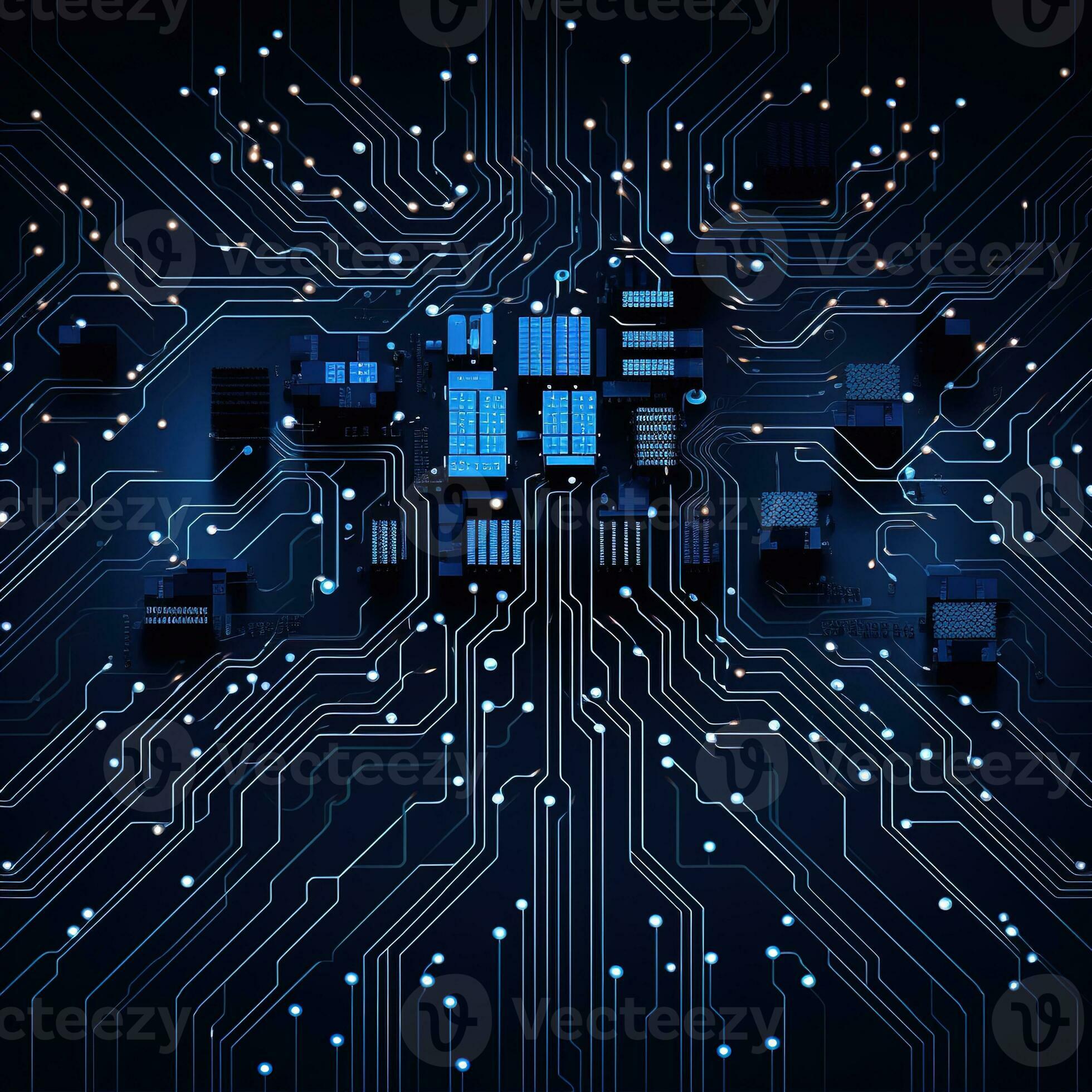 Circuit board background with abstract technology chip processor. Central Computer Processors ...