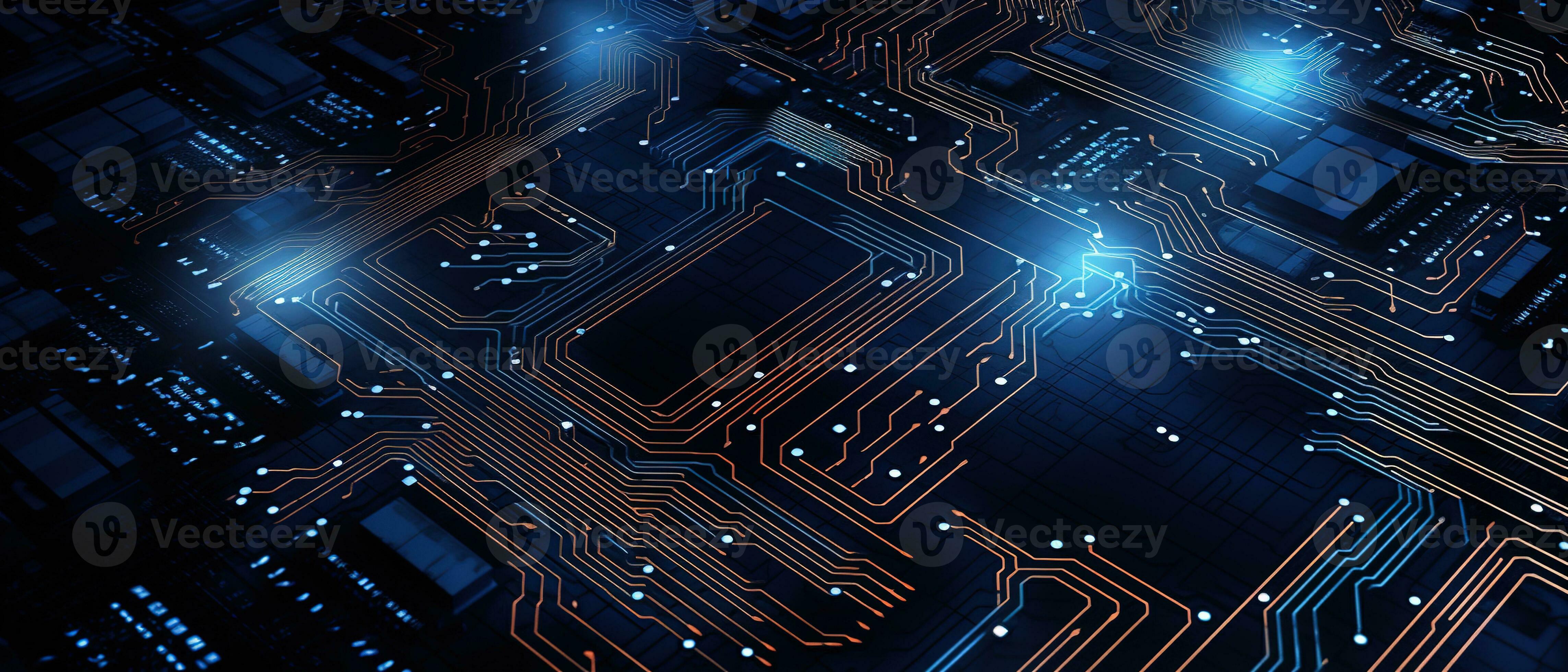 Circuit board background with abstract technology chip processor ...