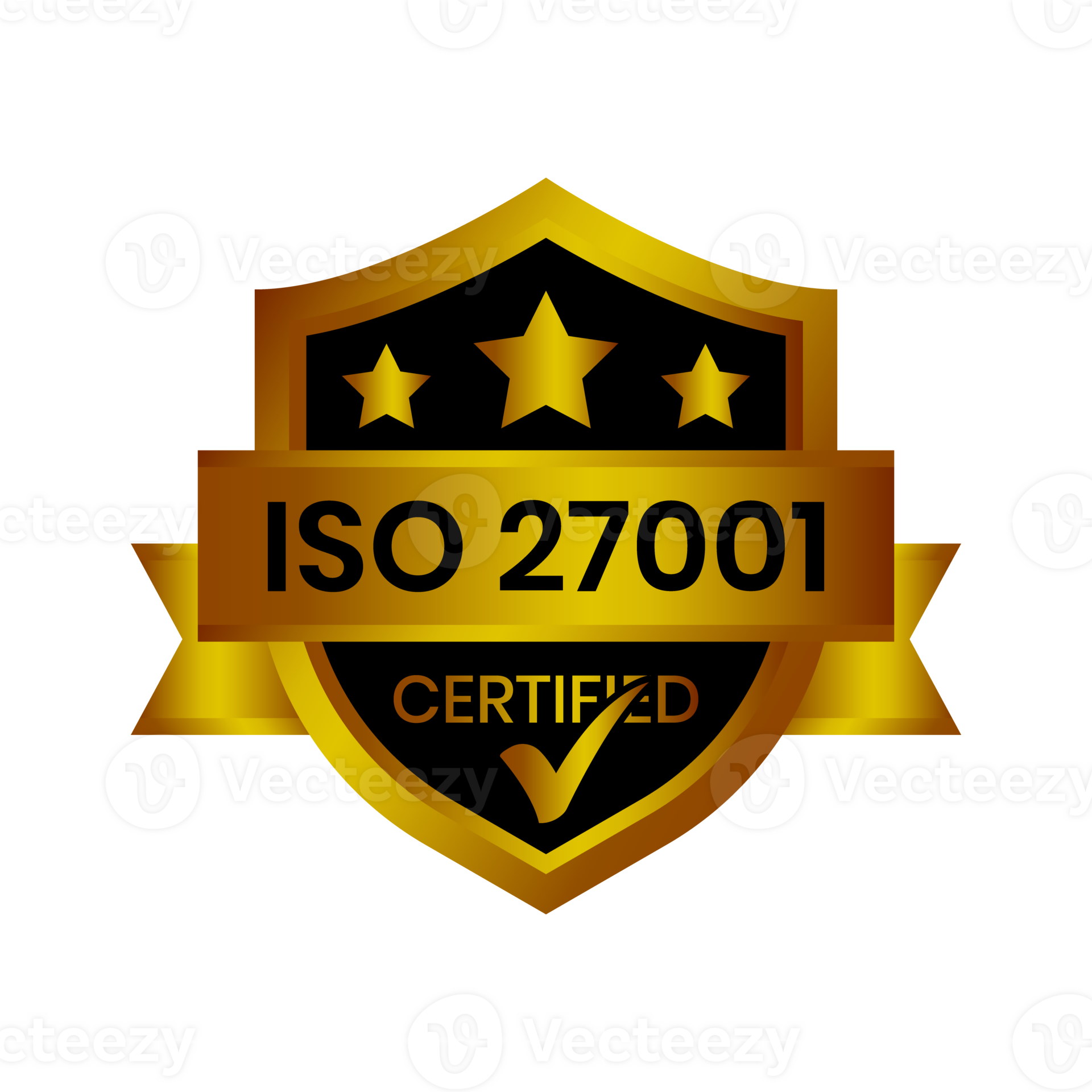 Golden ISO 27001 Certified Badge Or Information Security Management System, ISO 27001 Icon ...