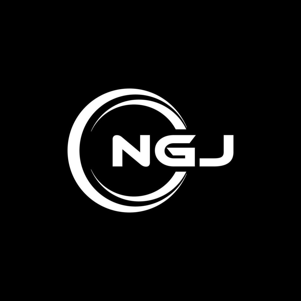 ngj logo diseño, inspiración para un único identidad. moderno elegancia y creativo diseño ...
