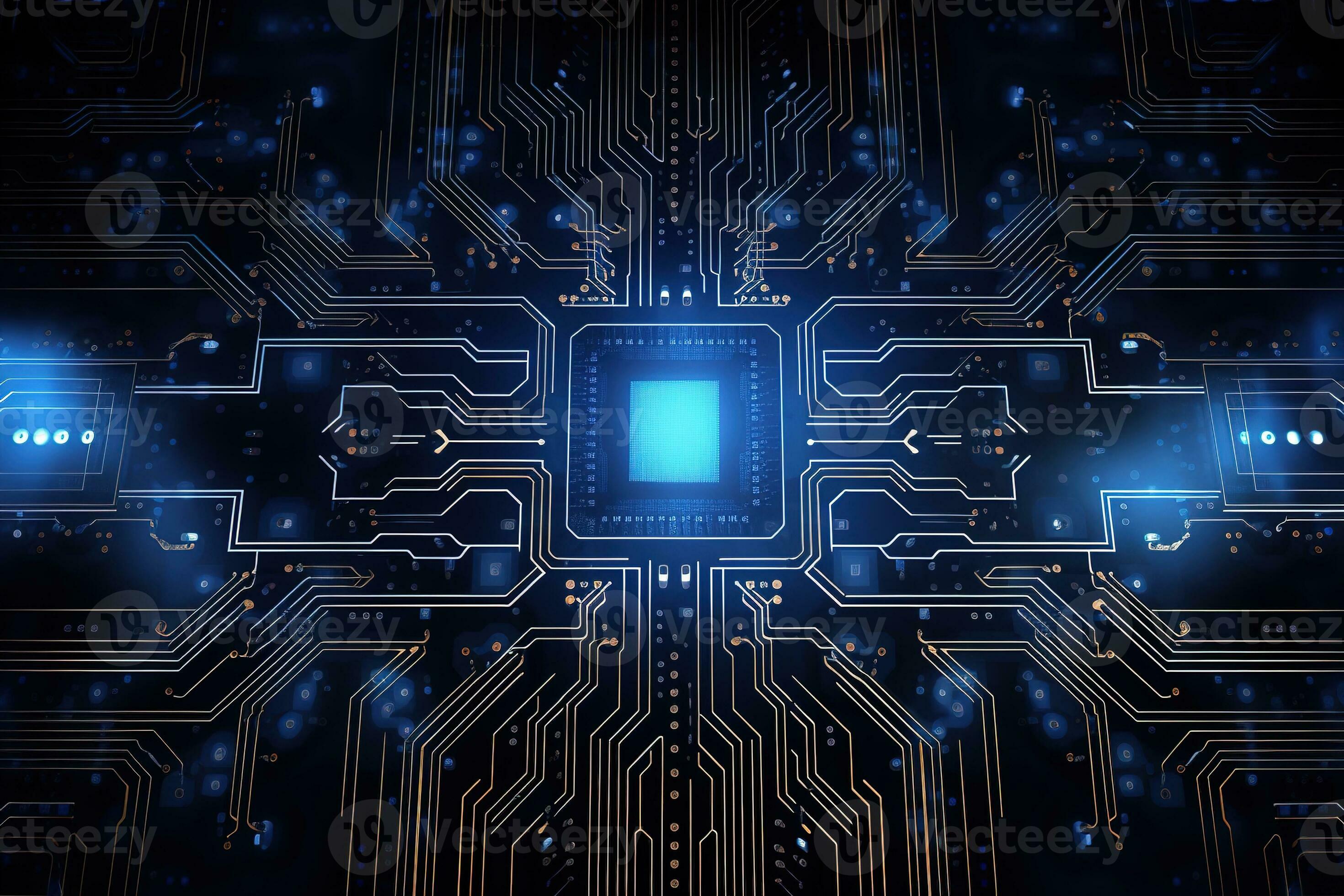 Circuit board background with abstract technology chip processor ...