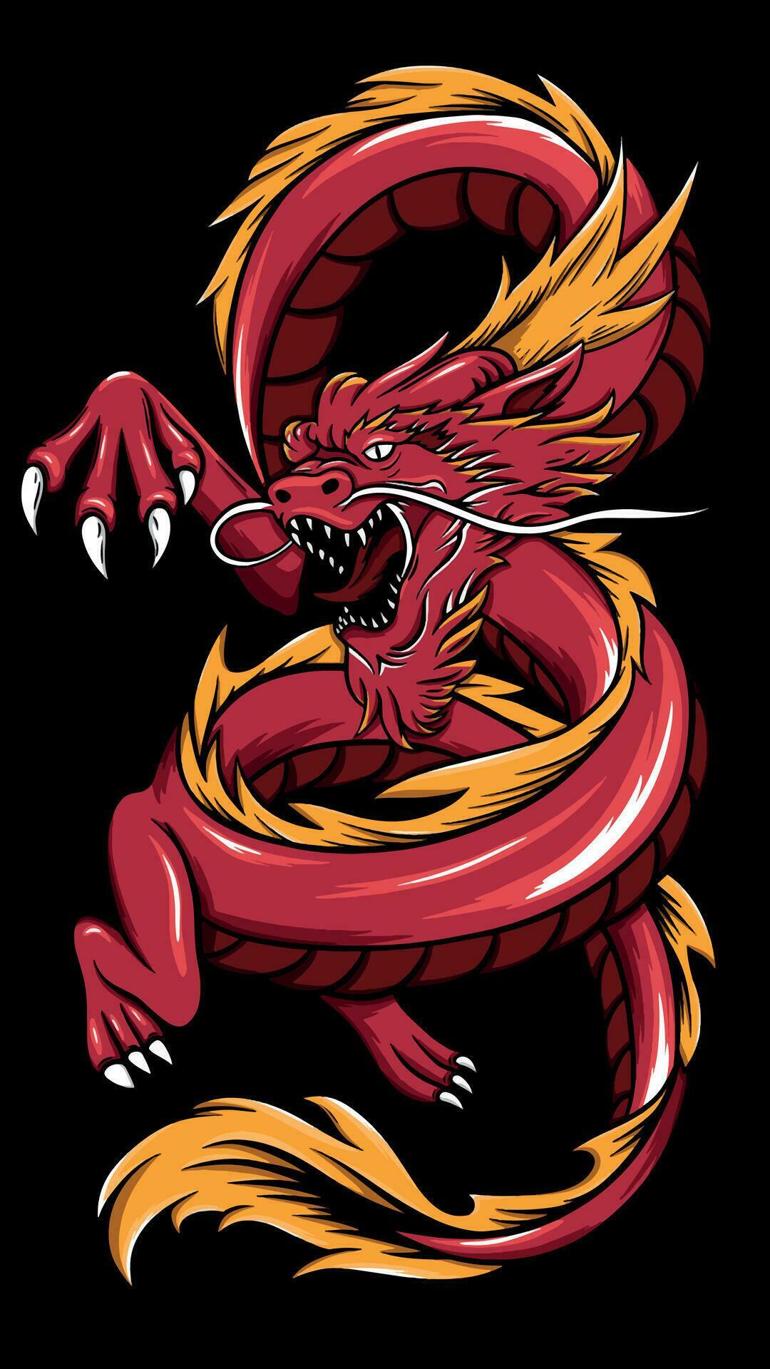 Illustration of Chinese dragon vector 28134052 Vector Art at Vecteezy