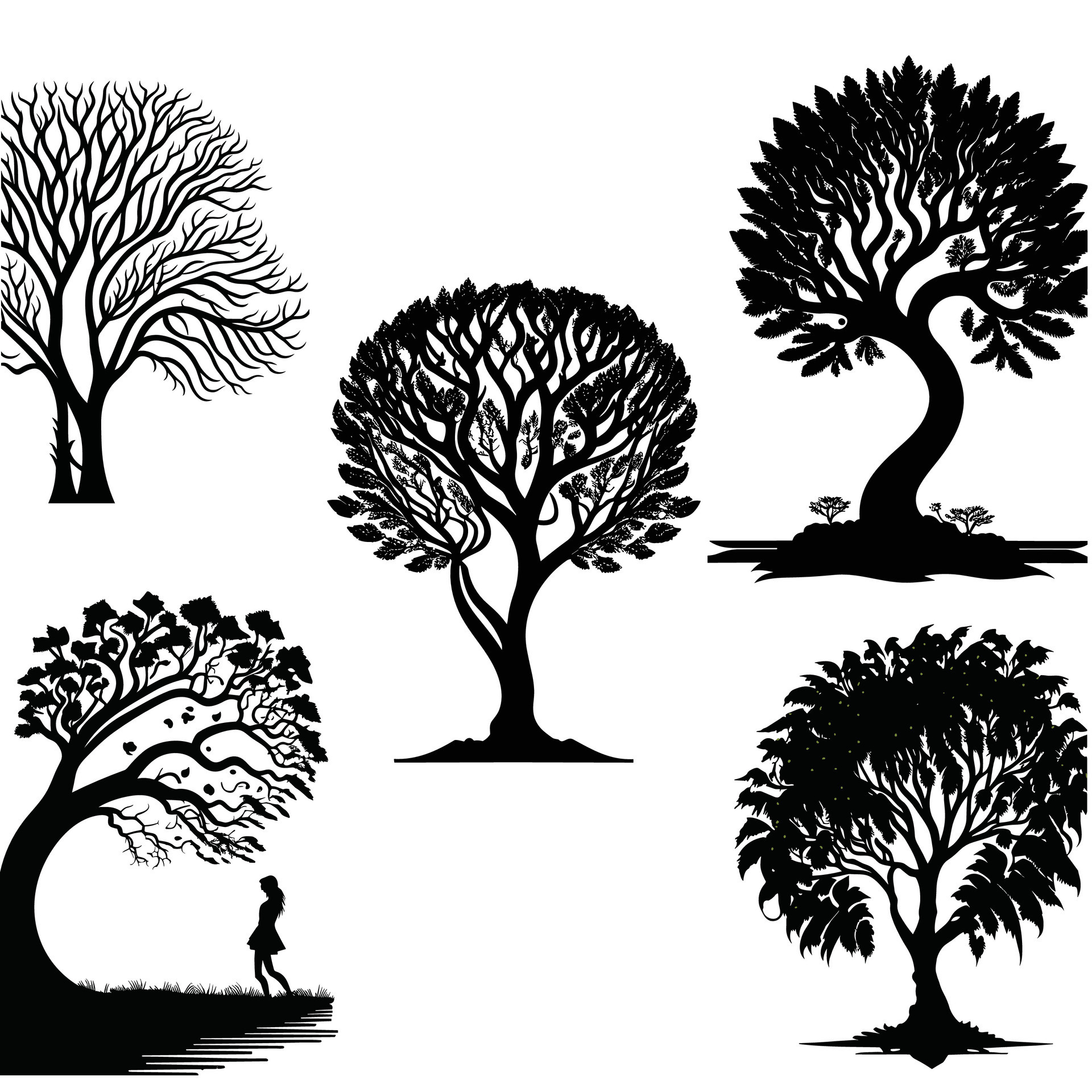 Free vector tree silhouette collection. 28135099 Vector Art at Vecteezy