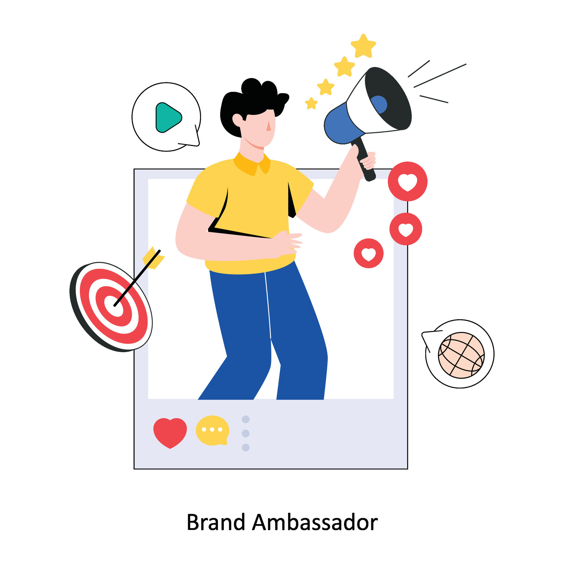 Brand Ambassador Flat Style Design Vector illustration. Stock ... Brand Ambassador Flat Style Design Vector illustration. Stock ...