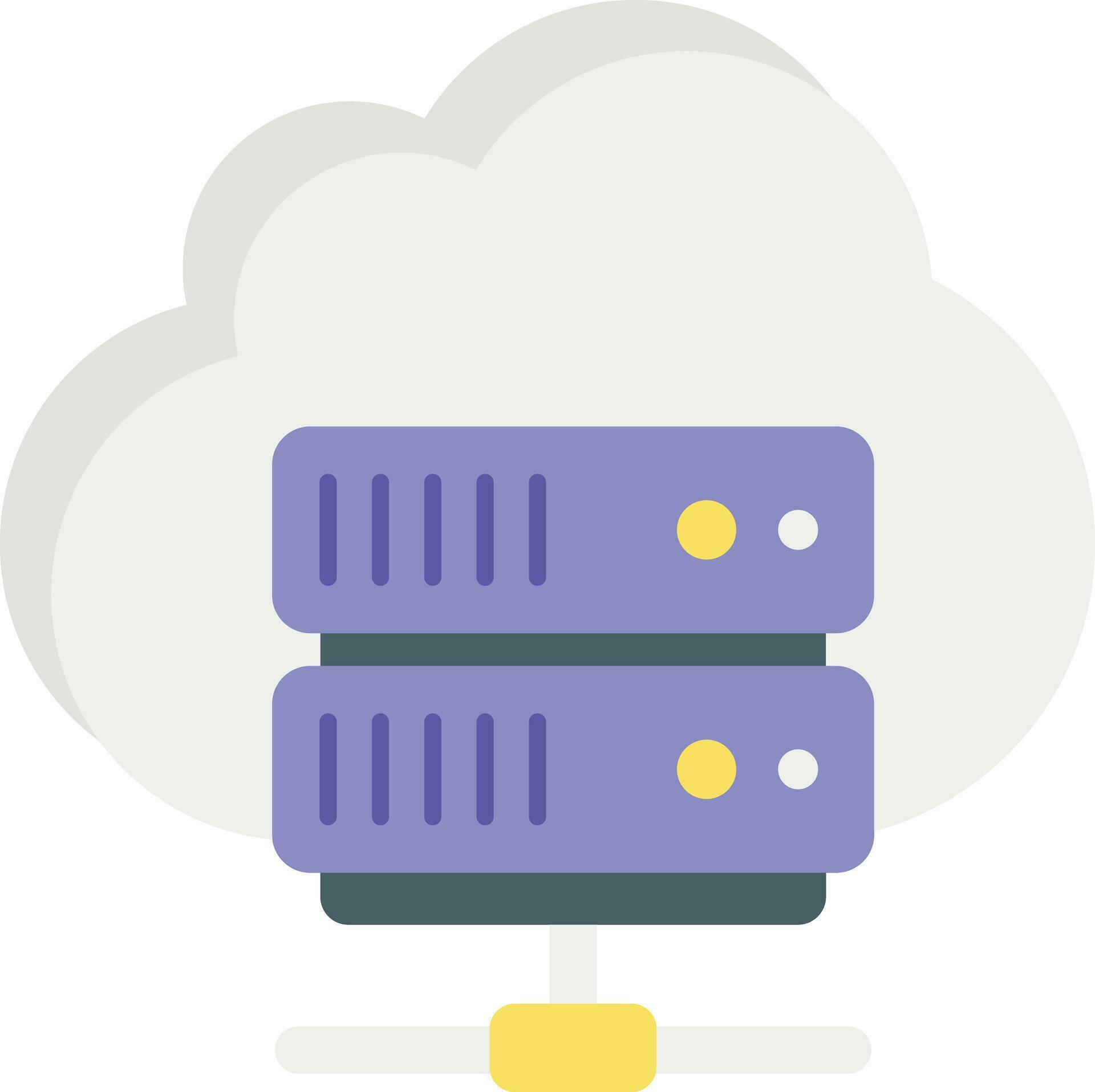 cloudy server flat icon color design style 28135550 Vector Art at Vecteezy