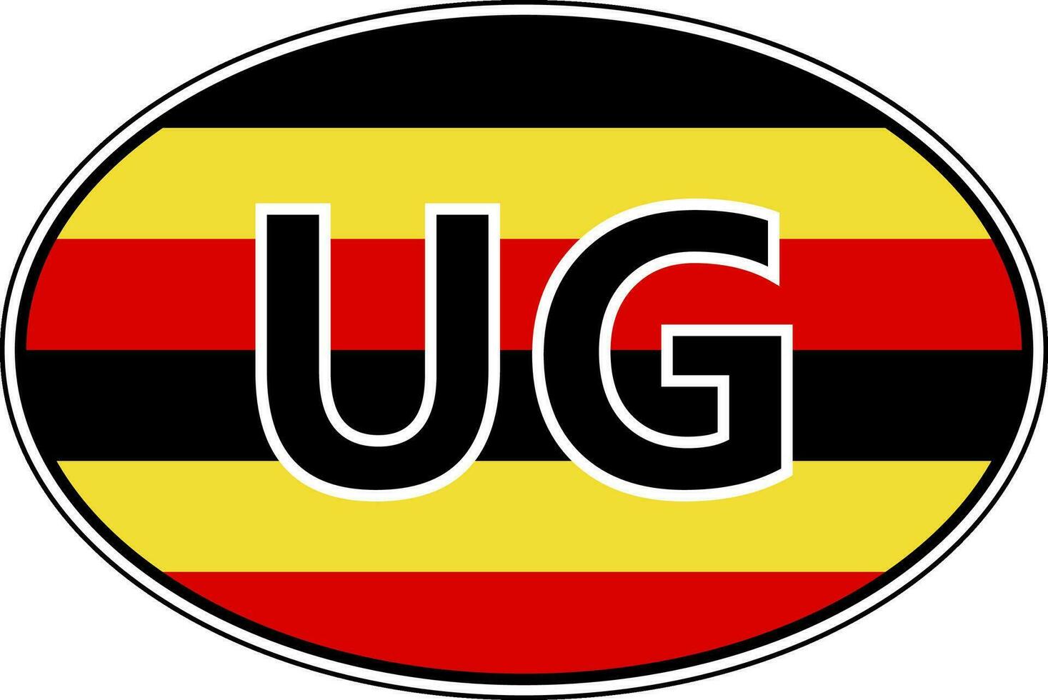 Flag stickers car Uganda, sticker flag Uganda, acronym UG UGA 28136095 Vector Art at Vecteezy