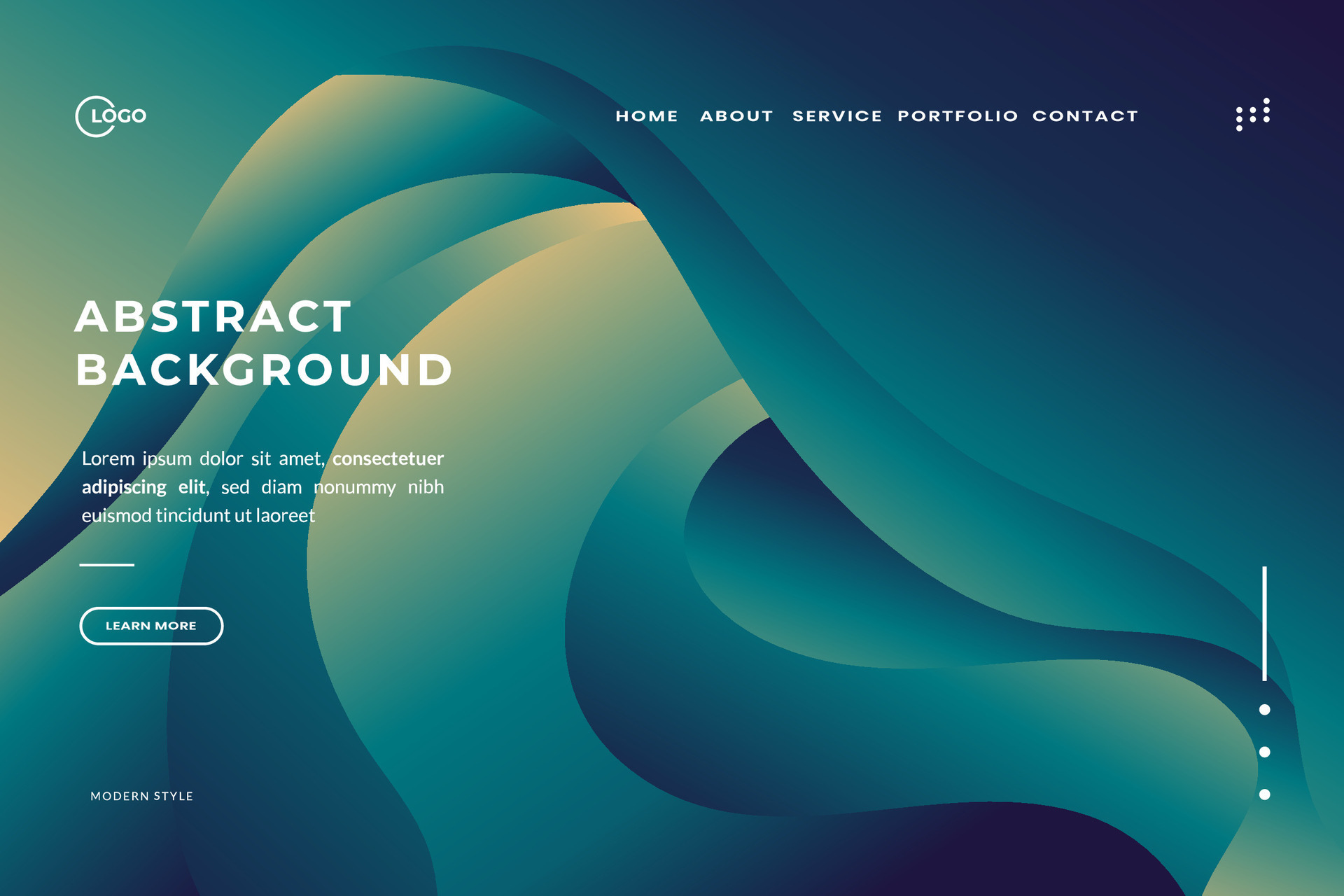 Abstract Gradient Background with Colorful Waves, Perfect for adding ...