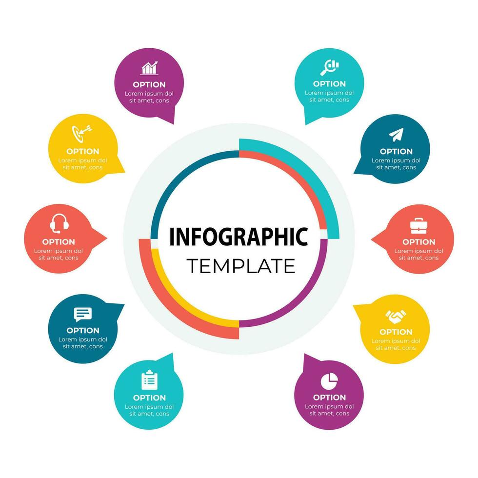 Infographic Template Design 28138119 Vector Art At Vecteezy