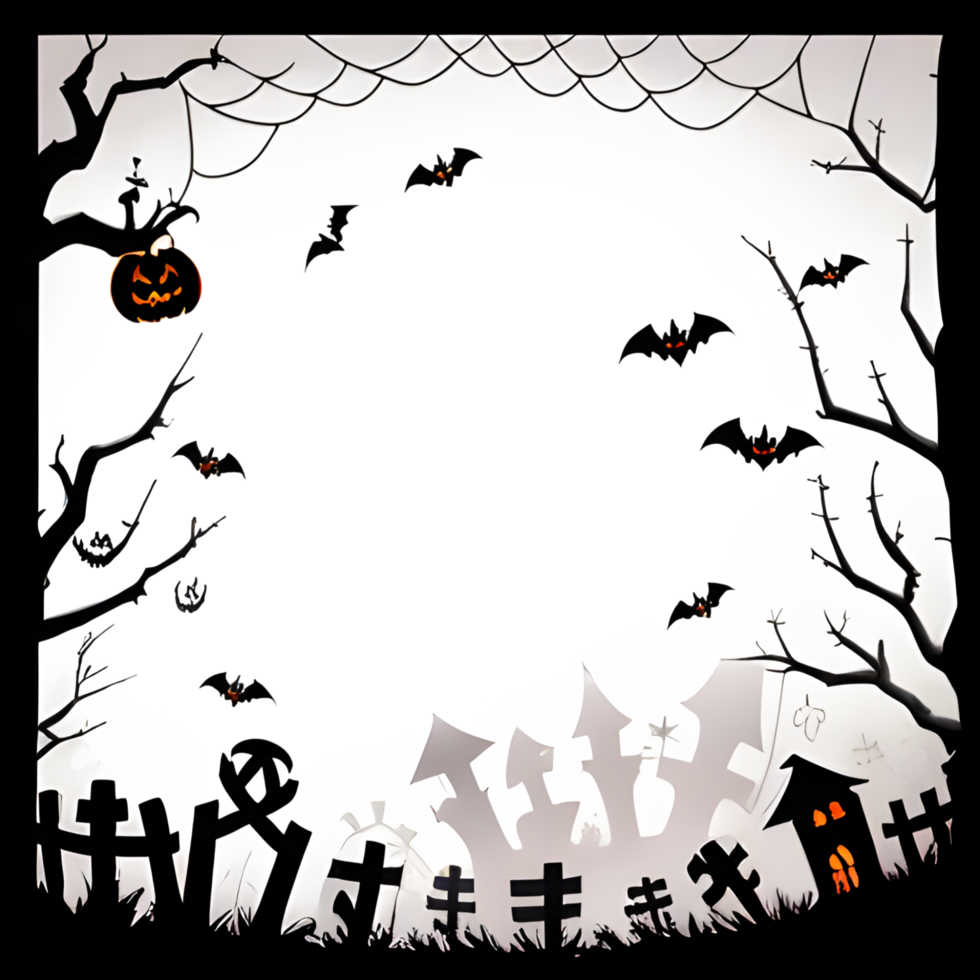 Halloween Border Transparent PNG Images Ai Generative 28141781 PNG