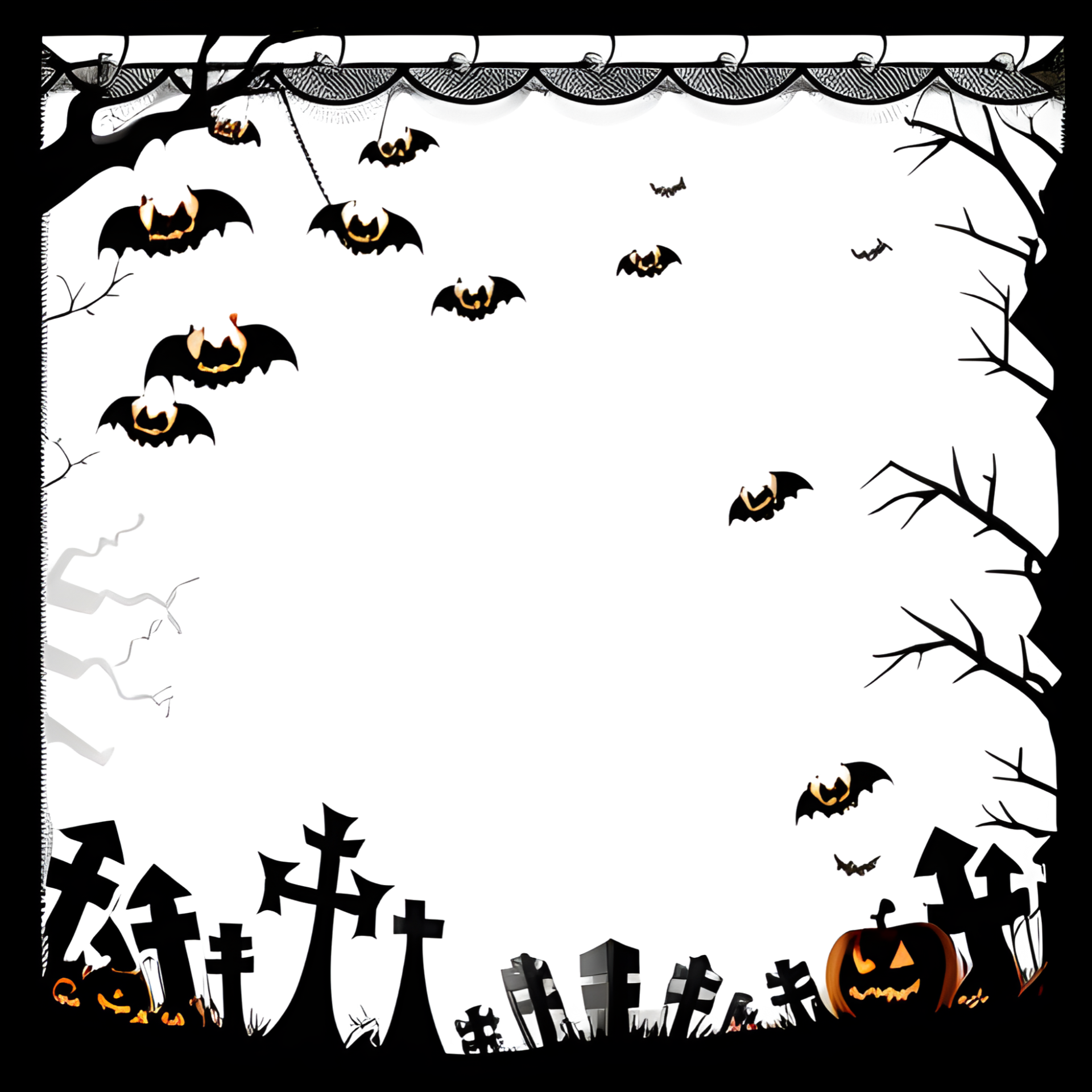Halloween Border Transparent PNG Images Ai Generative 28141782 PNG