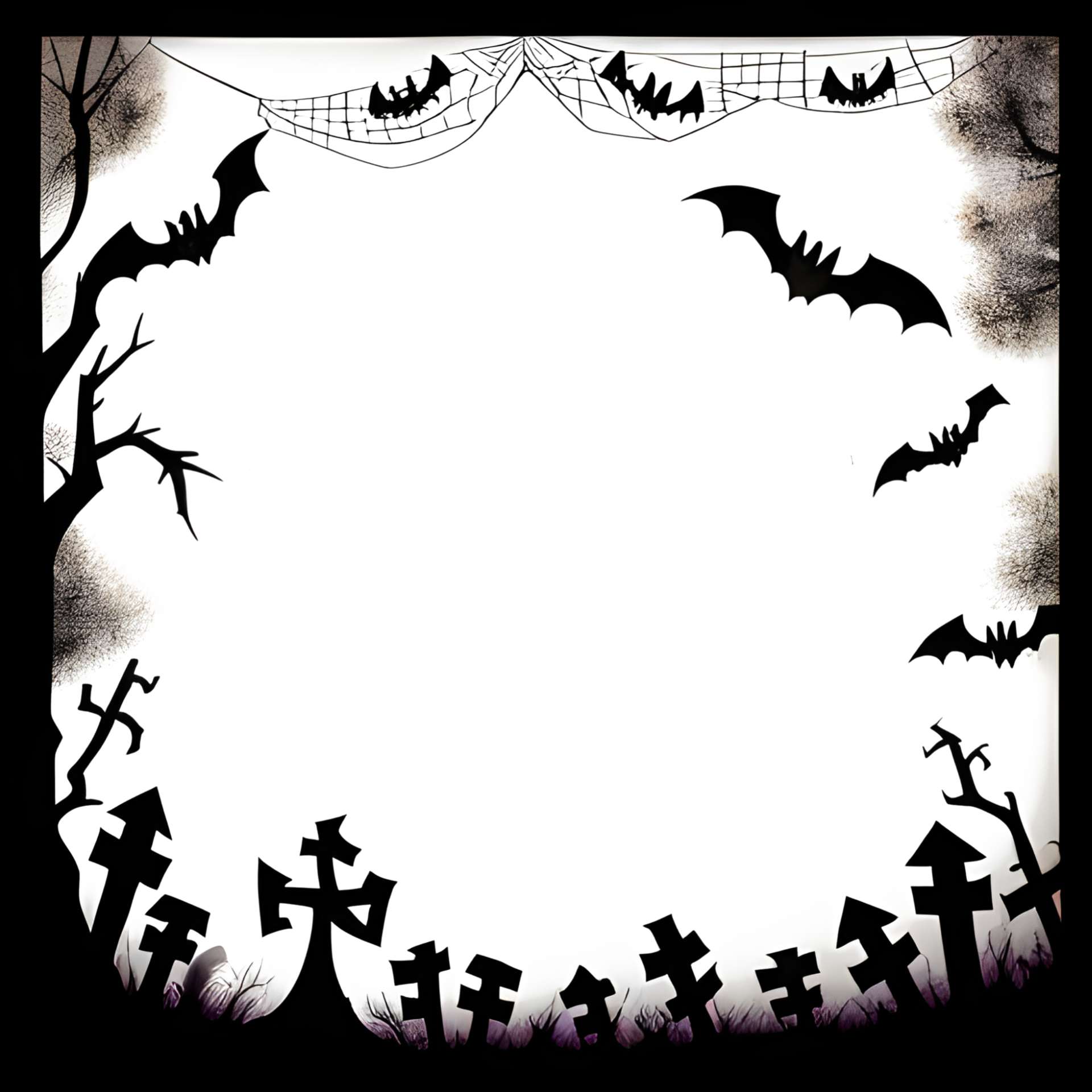 Halloween Border Transparent PNG Images Ai Generative 28141783 PNG