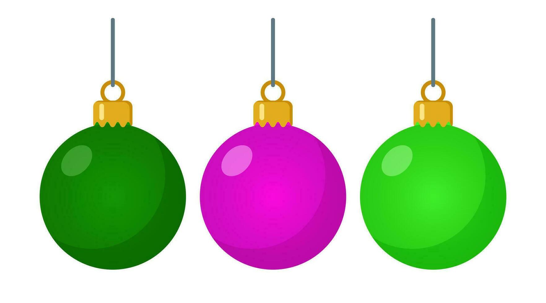 Christmas balls on white background. Christmas Clip Art. Modern baubles ...