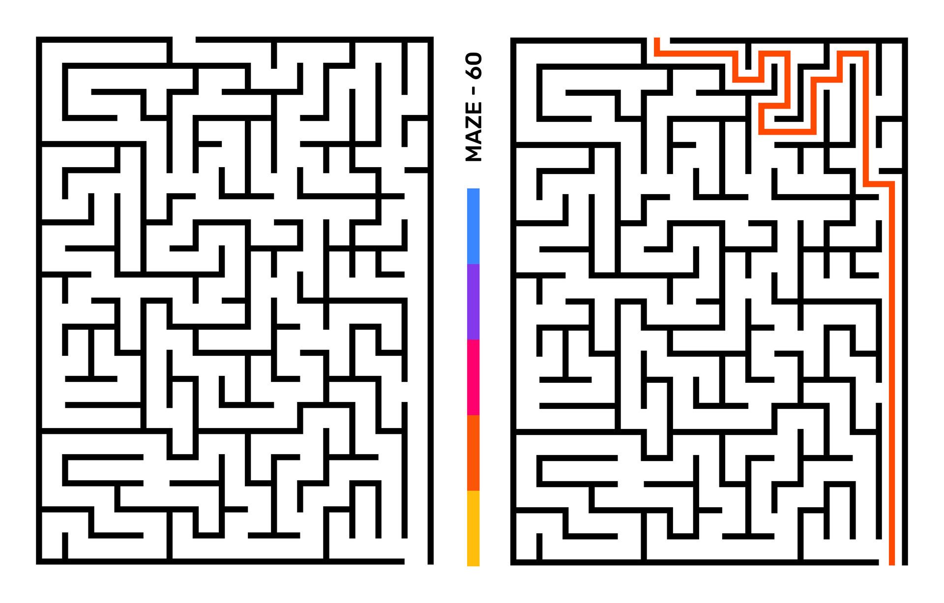 Abstract Maze Puzzle Labyrinth With Entry And Exit. Maze For Activity ...