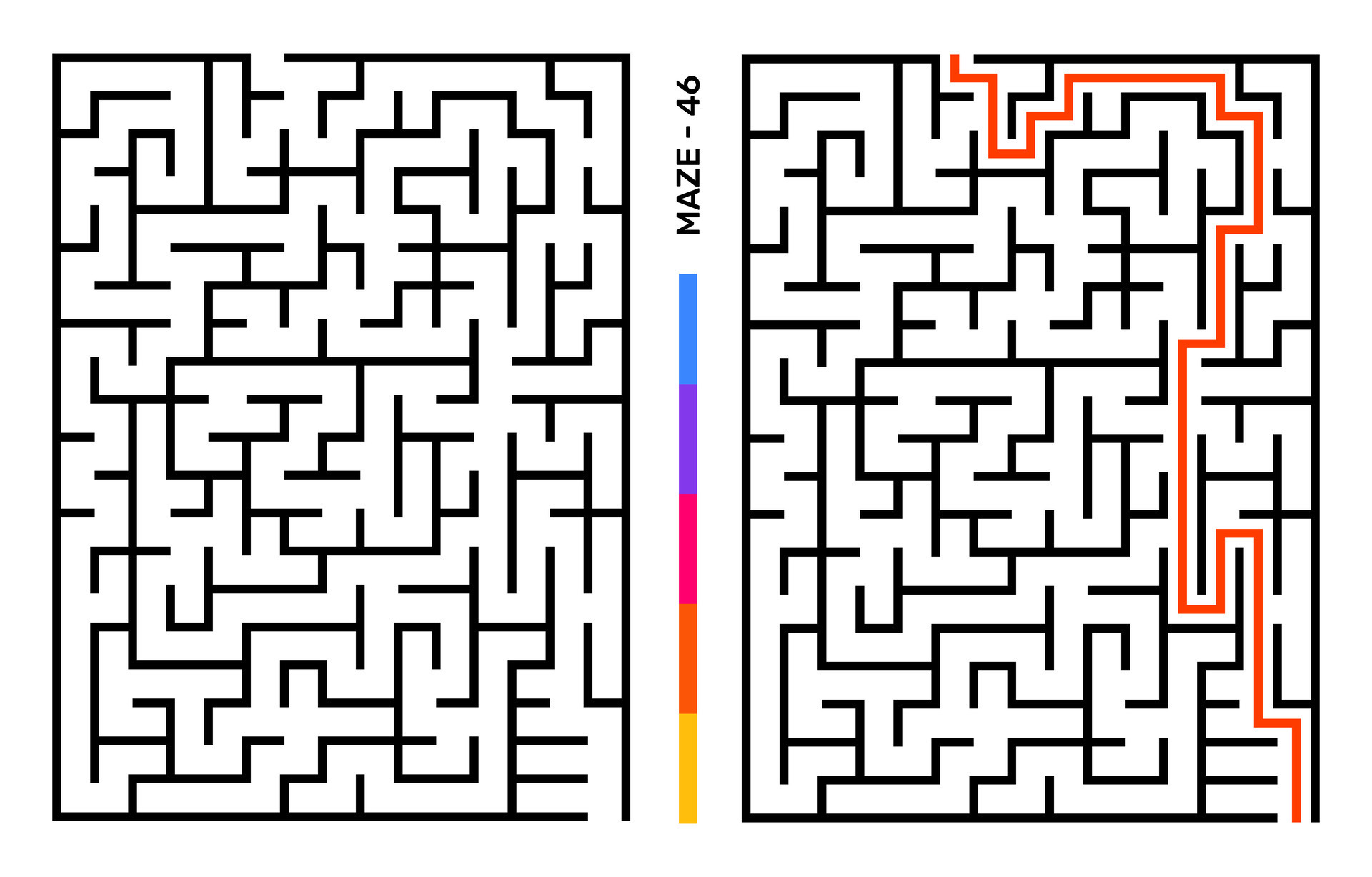 Abstract Maze Puzzle Labyrinth With Entry And Exit. Maze For Activity ...