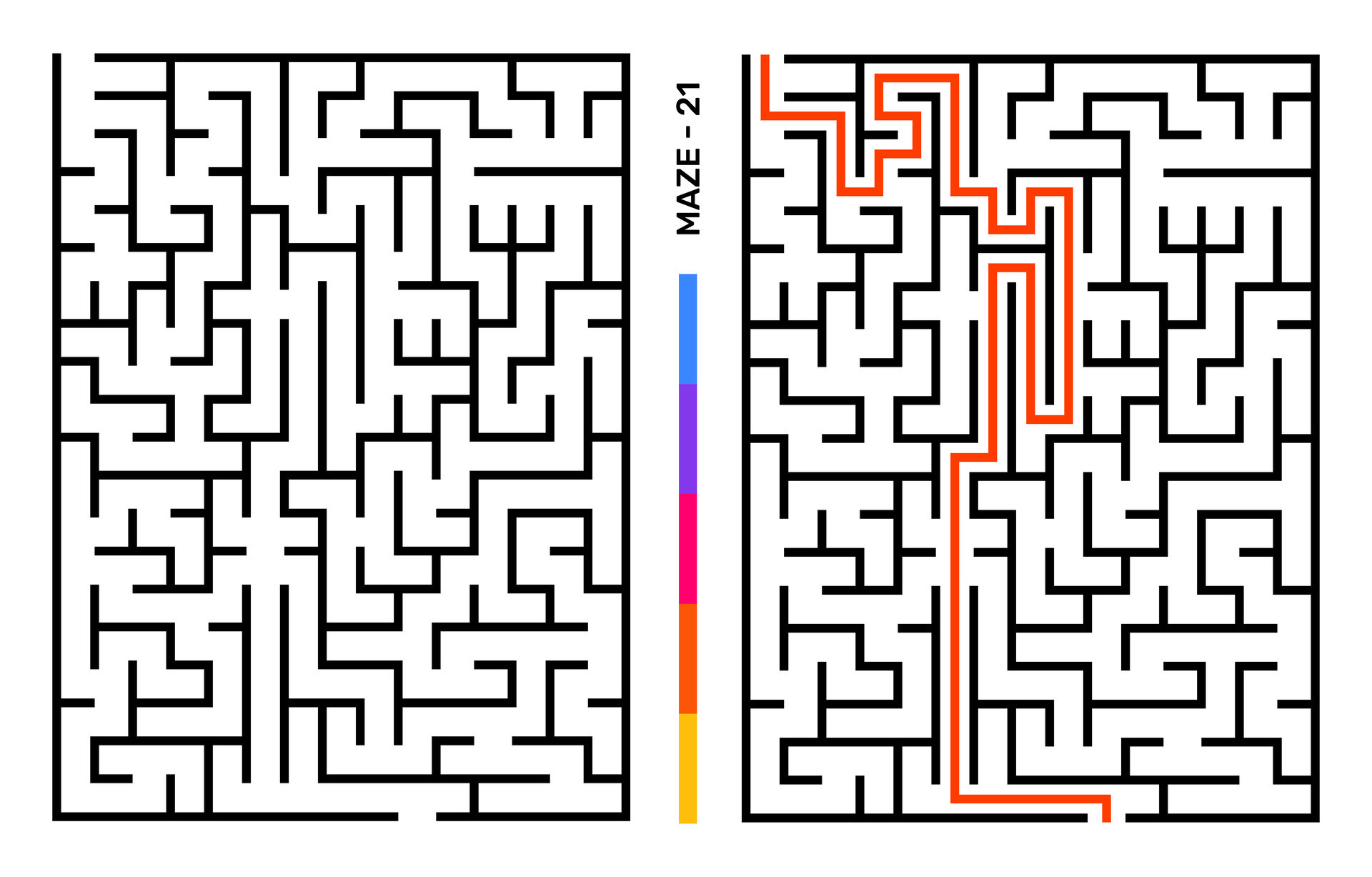 Abstract Maze Puzzle Labyrinth With Entry And Exit. Maze For Activity ...