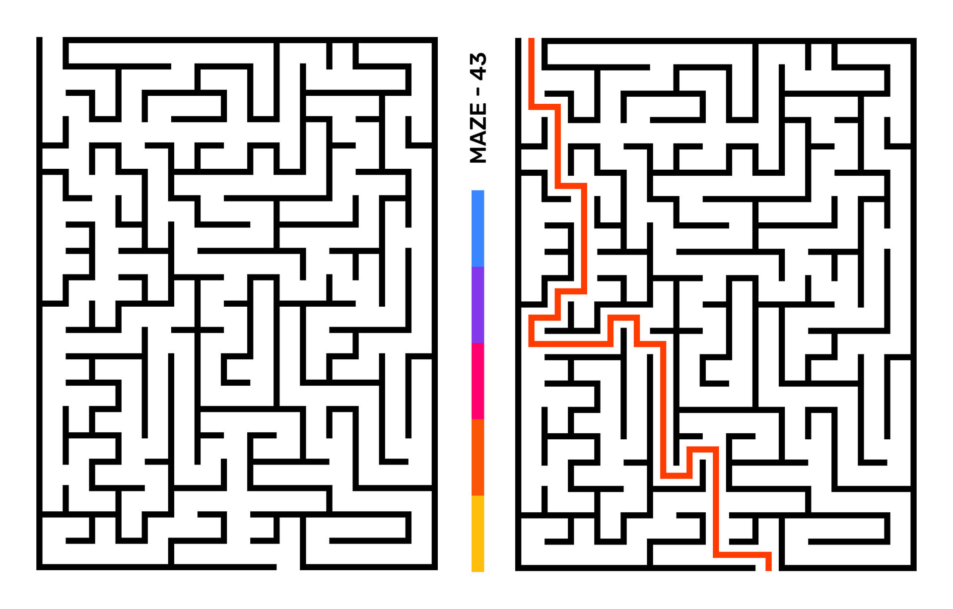 Abstract Maze Puzzle Labyrinth With Entry And Exit. Maze For Activity ...