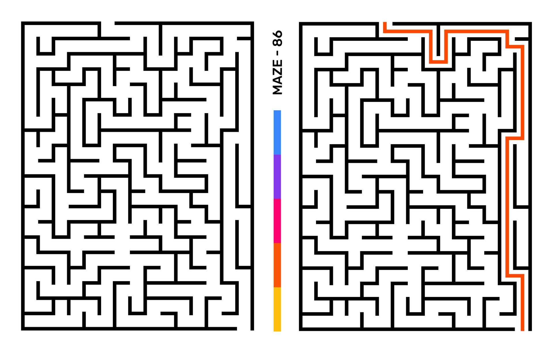 Abstract Maze Puzzle Labyrinth With Entry And Exit. Maze For Activity ...