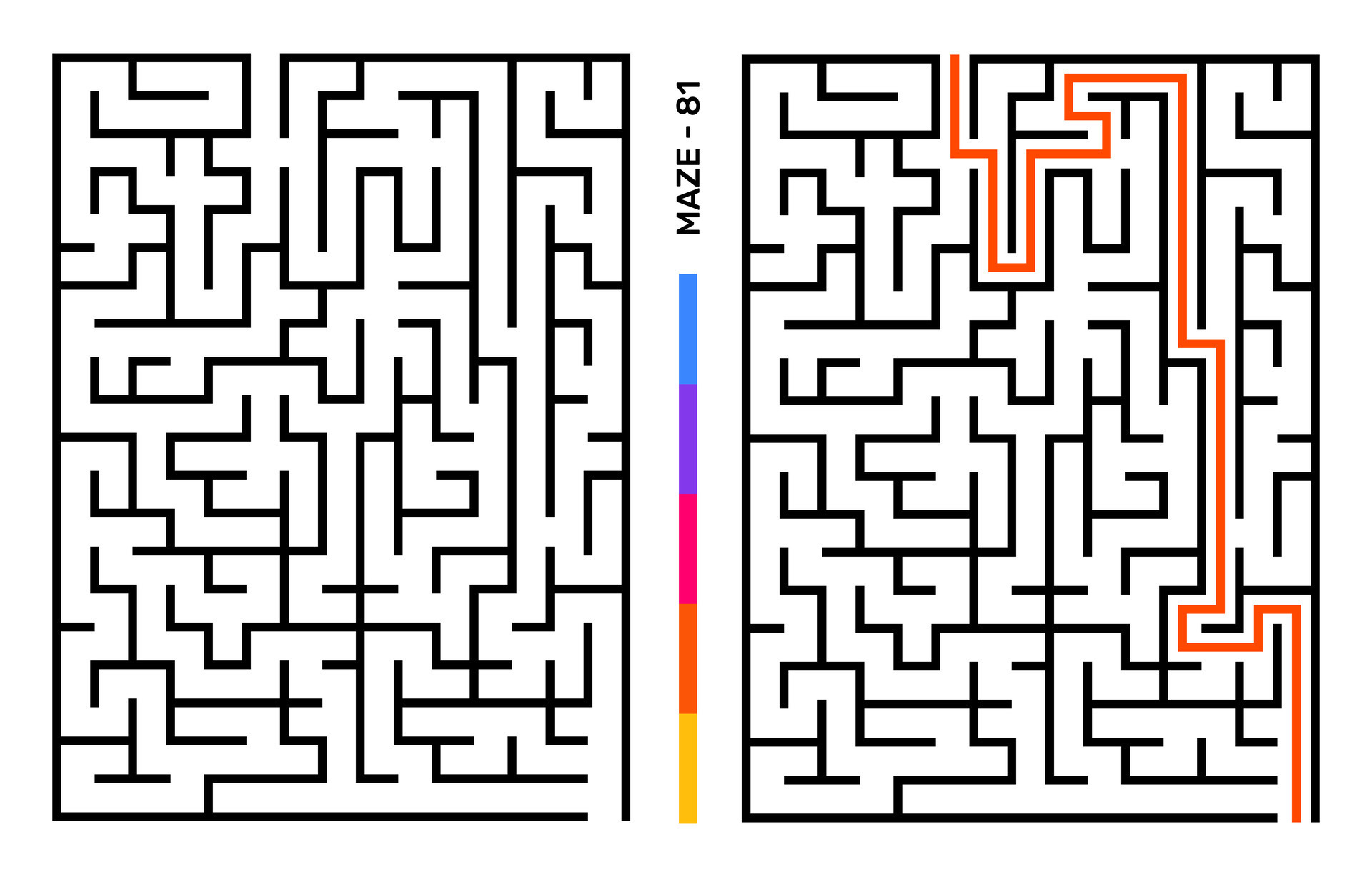 Abstract Maze Puzzle Labyrinth With Entry And Exit. Maze For Activity ...