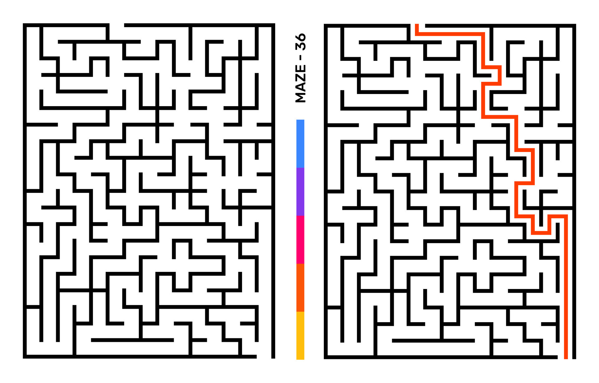 Abstract Maze Puzzle Labyrinth With Entry And Exit. Maze For Activity ...