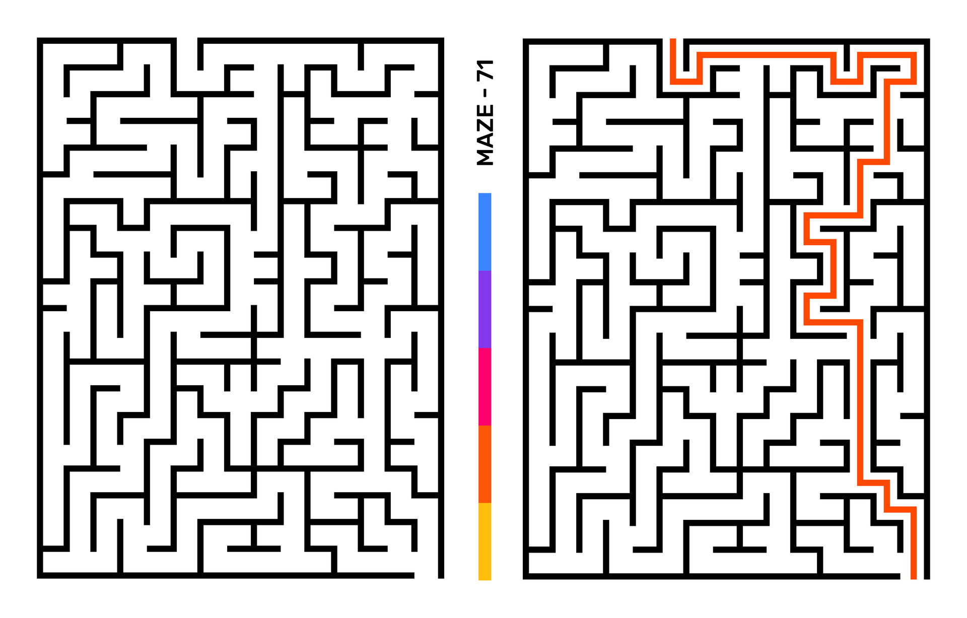 Abstract Maze Puzzle Labyrinth With Entry And Exit. Maze For Activity ...